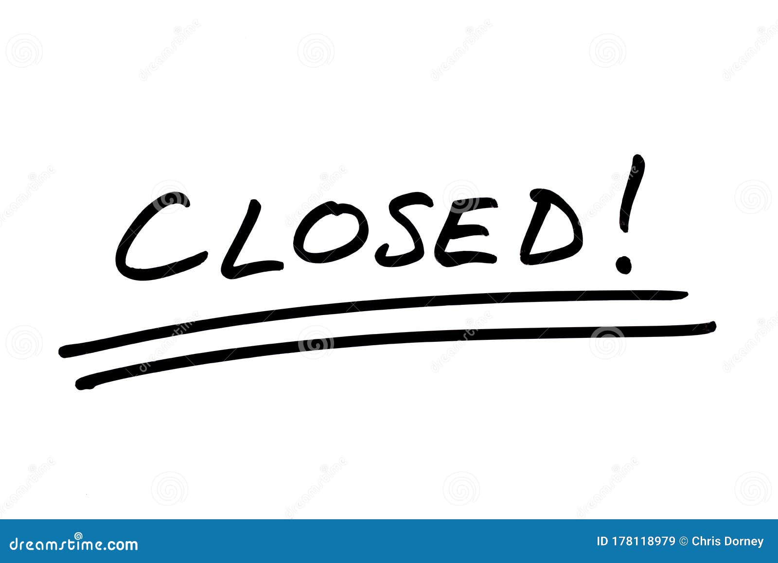 CLOSED stock illustration. Illustration of message, sealed - 178118979