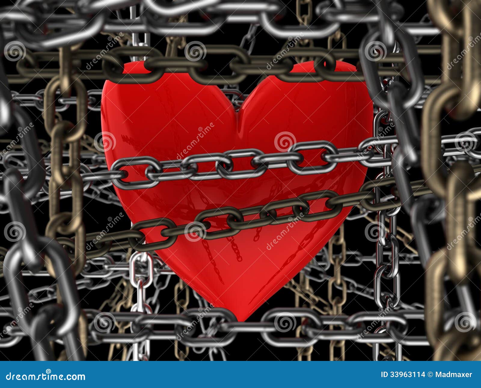 Closed heart stock illustration. Illustration of bondage - 33963114