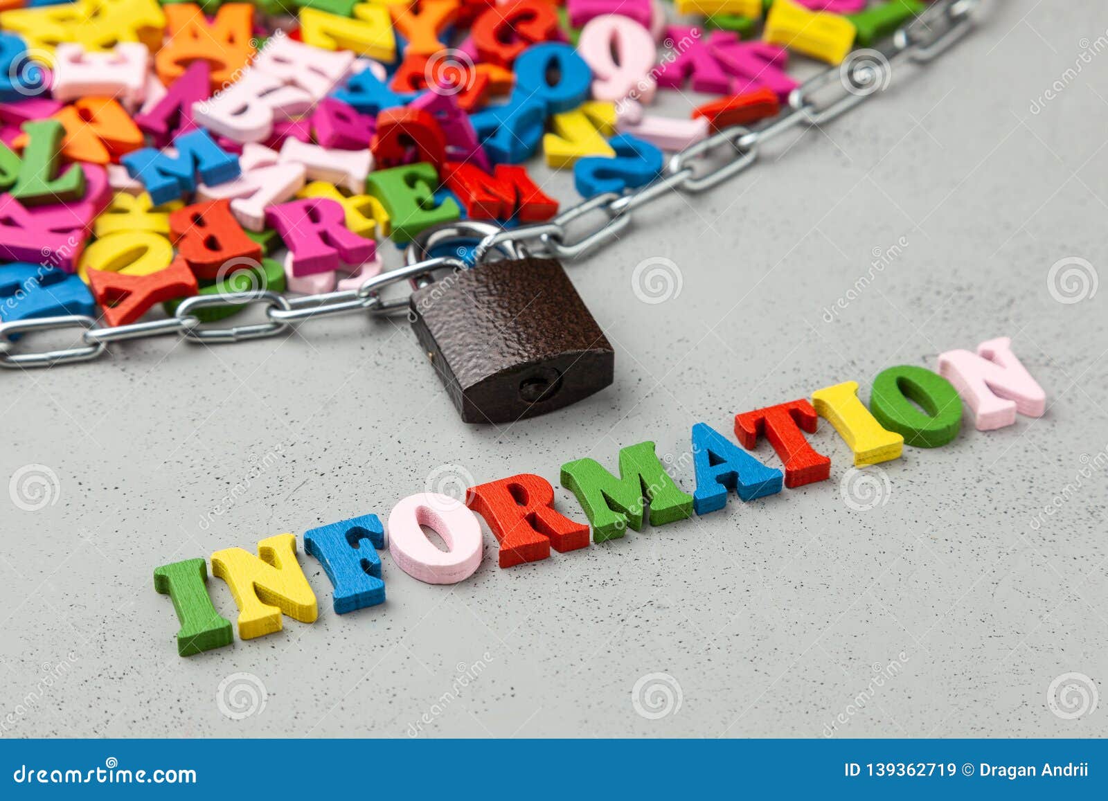 Closed or Hidden Information. Letters of Information Symbol Wrapped in ...