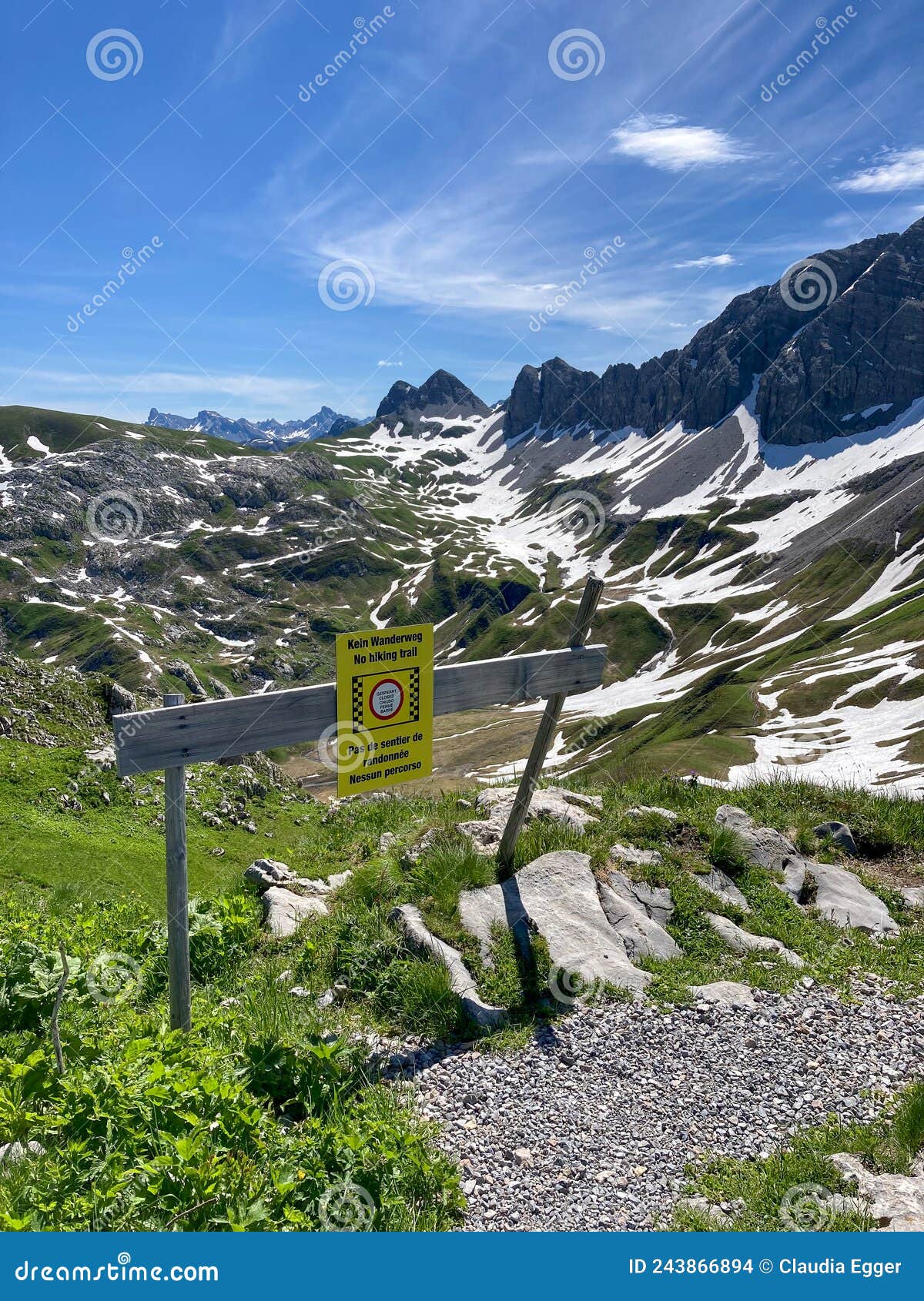 Closed Hiking Trail On Modry Sloup In Sumava Royalty-Free Stock Photo ...