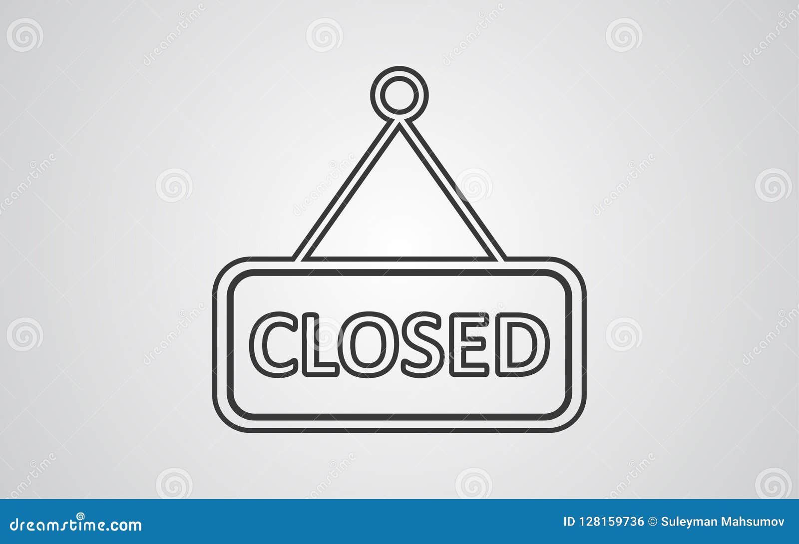 Closed Vector Icon Sign Symbol Stock Vector - Illustration of safety ...