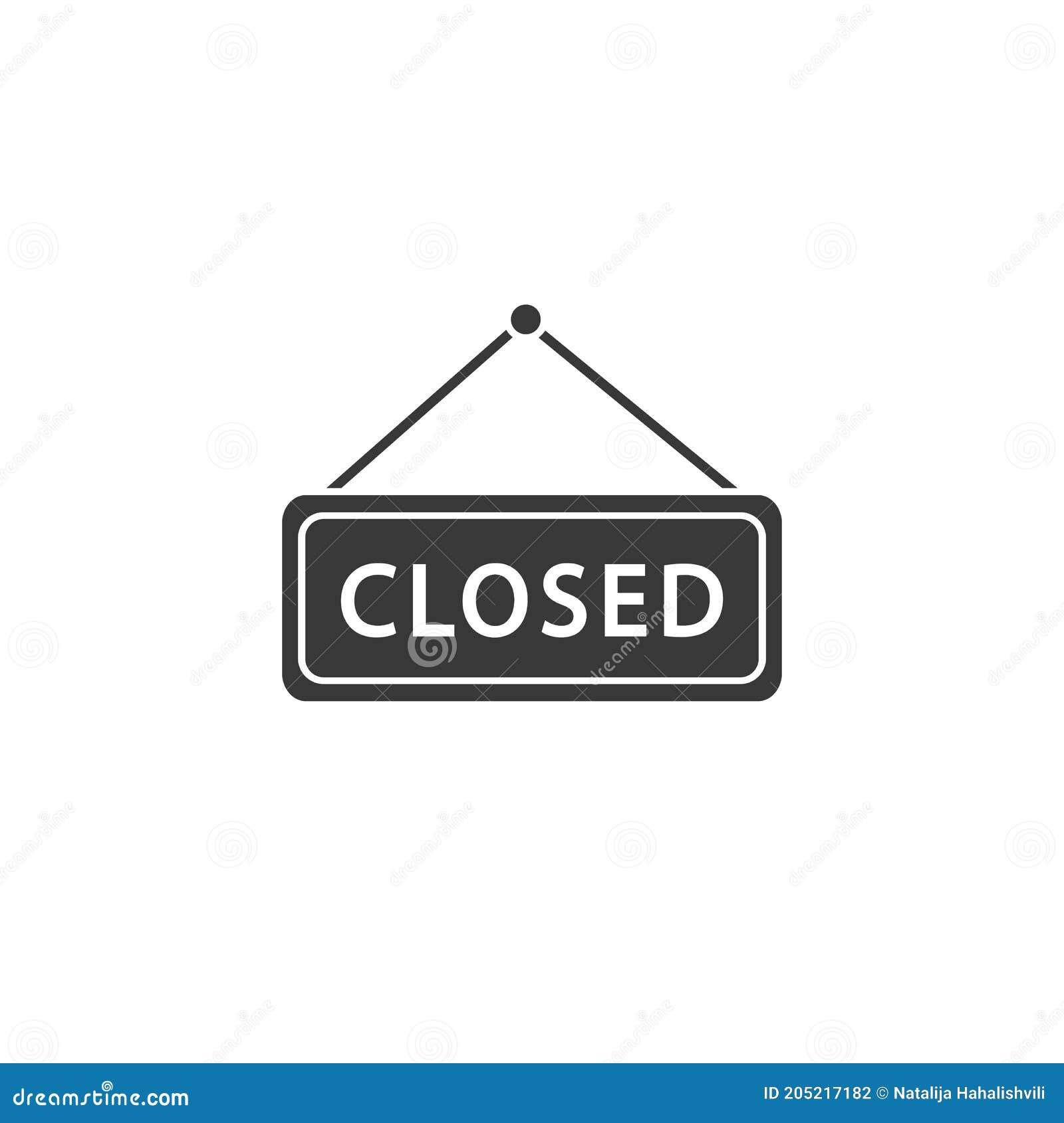 Closed Icon Illustration Vector Sign Symbol Vector Flat Stock Vector ...