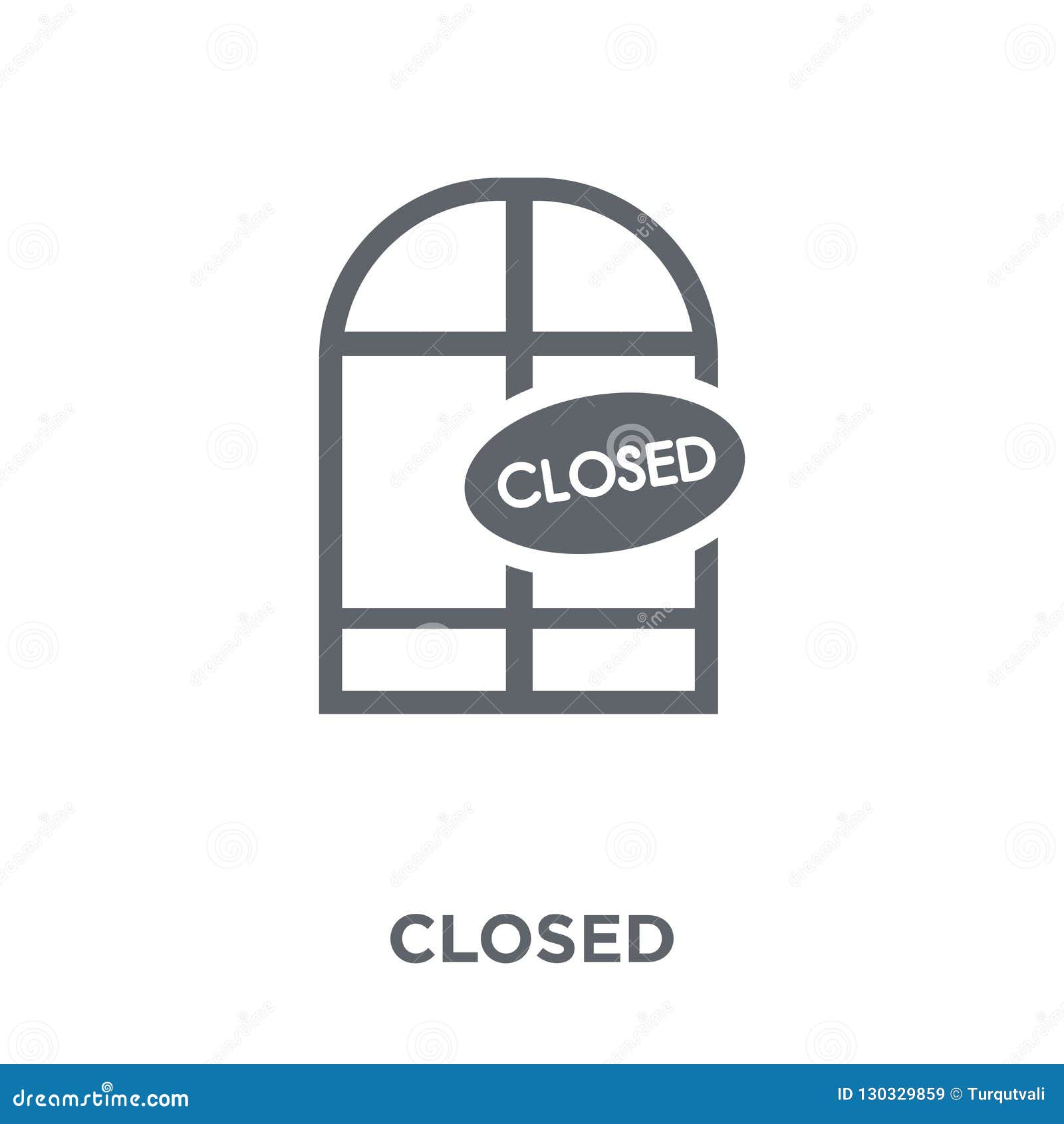 Closed Icon from Restaurant Collection. Stock Vector - Illustration of ...