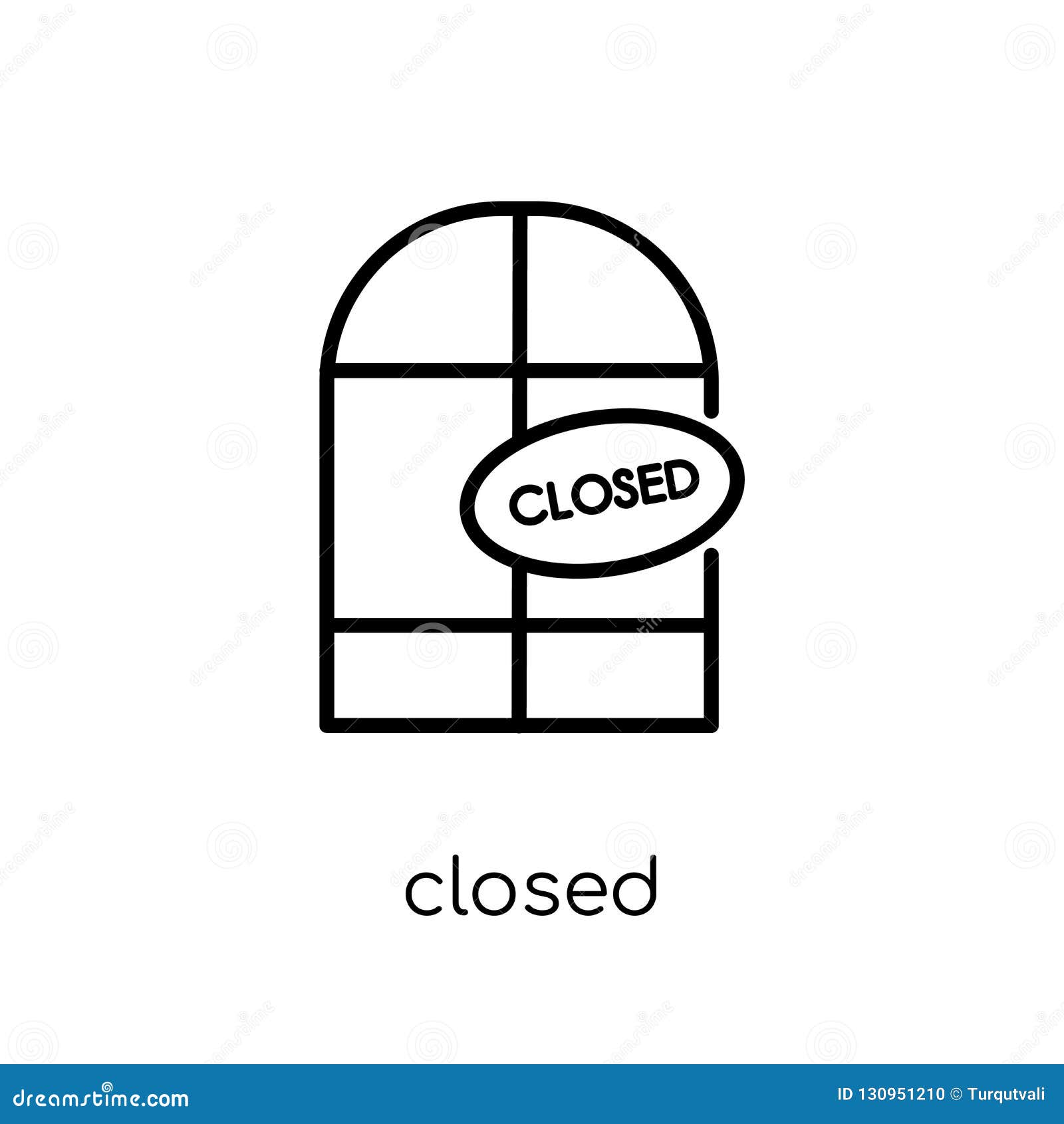 Closed Icon from Restaurant Collection. Stock Vector - Illustration of ...