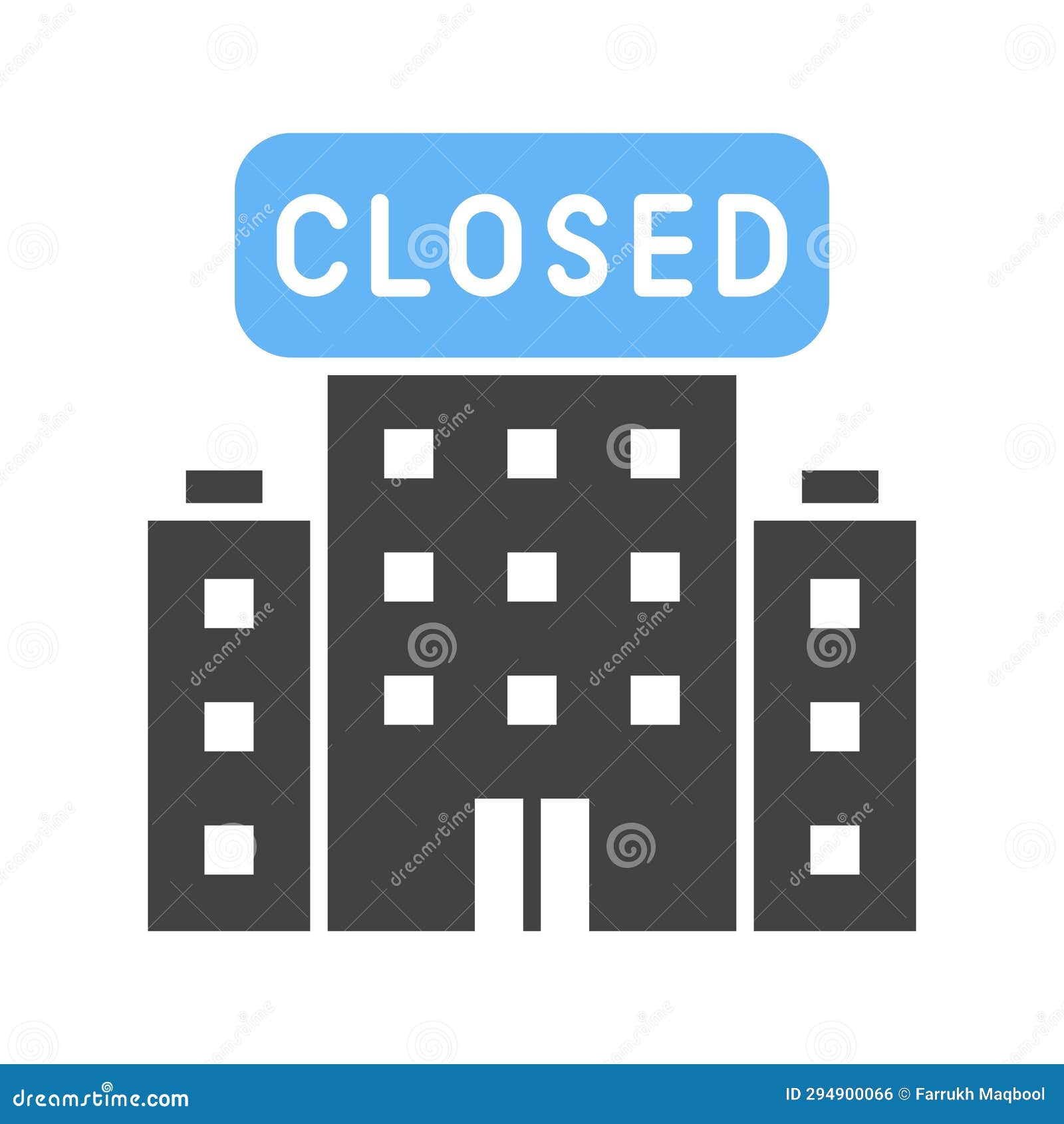 Closed icon vector image. stock vector. Illustration of closed - 294900066