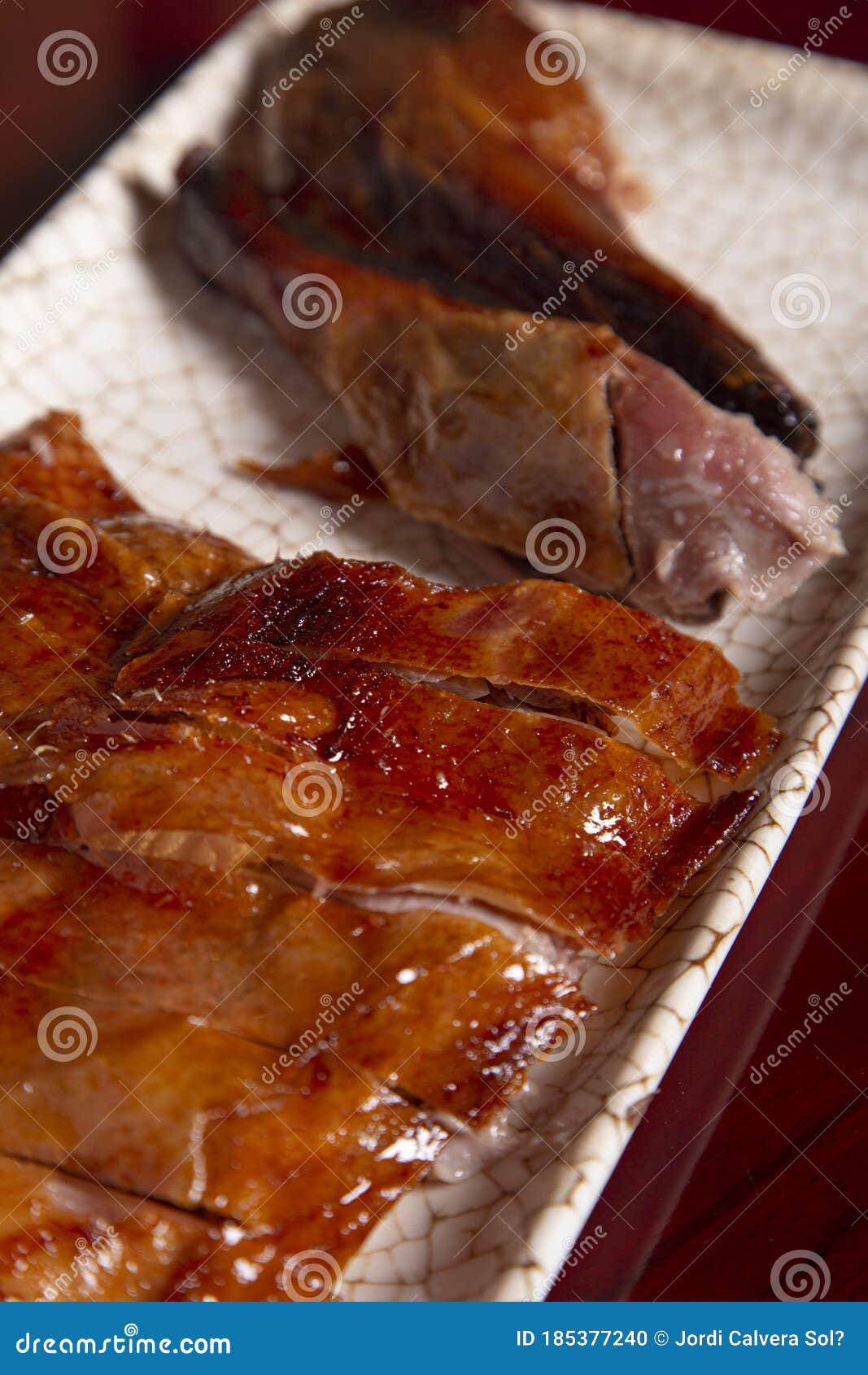 Closed Image of Peking Lacquered Duck. Vertical Image Stock Photo ...