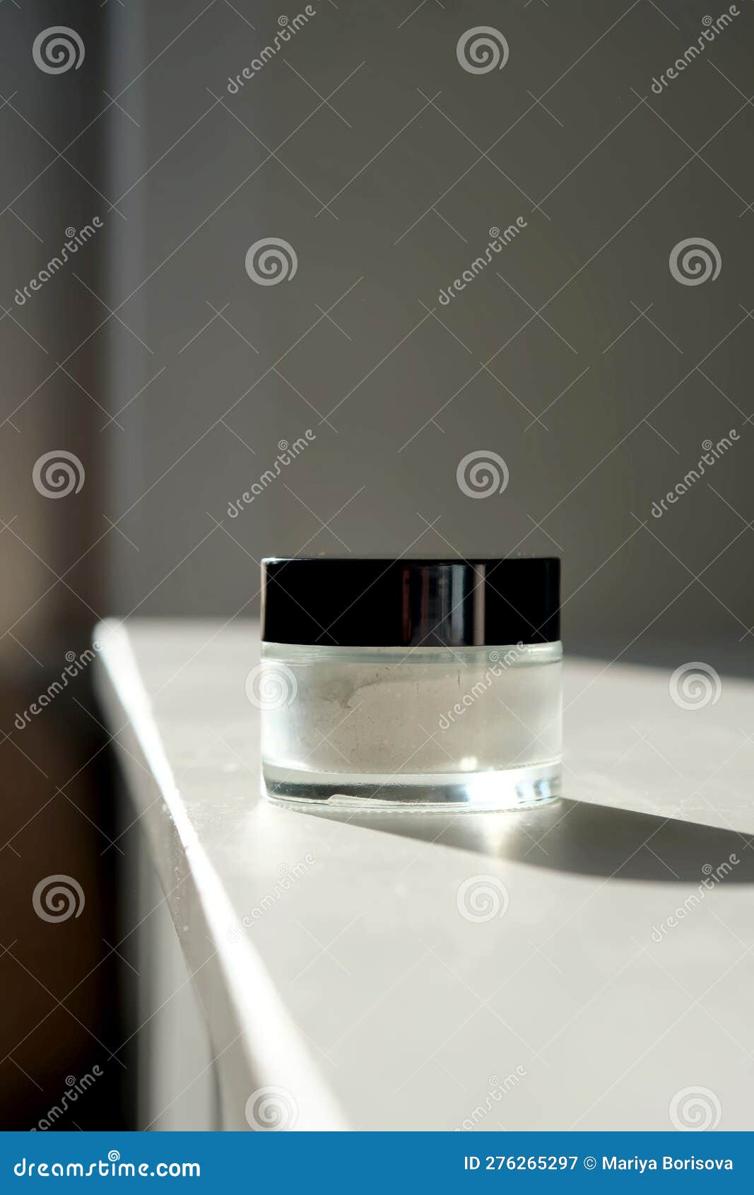 Closed Jar of Scrub-powder for the Face. Stock Image - Image of scrub ...