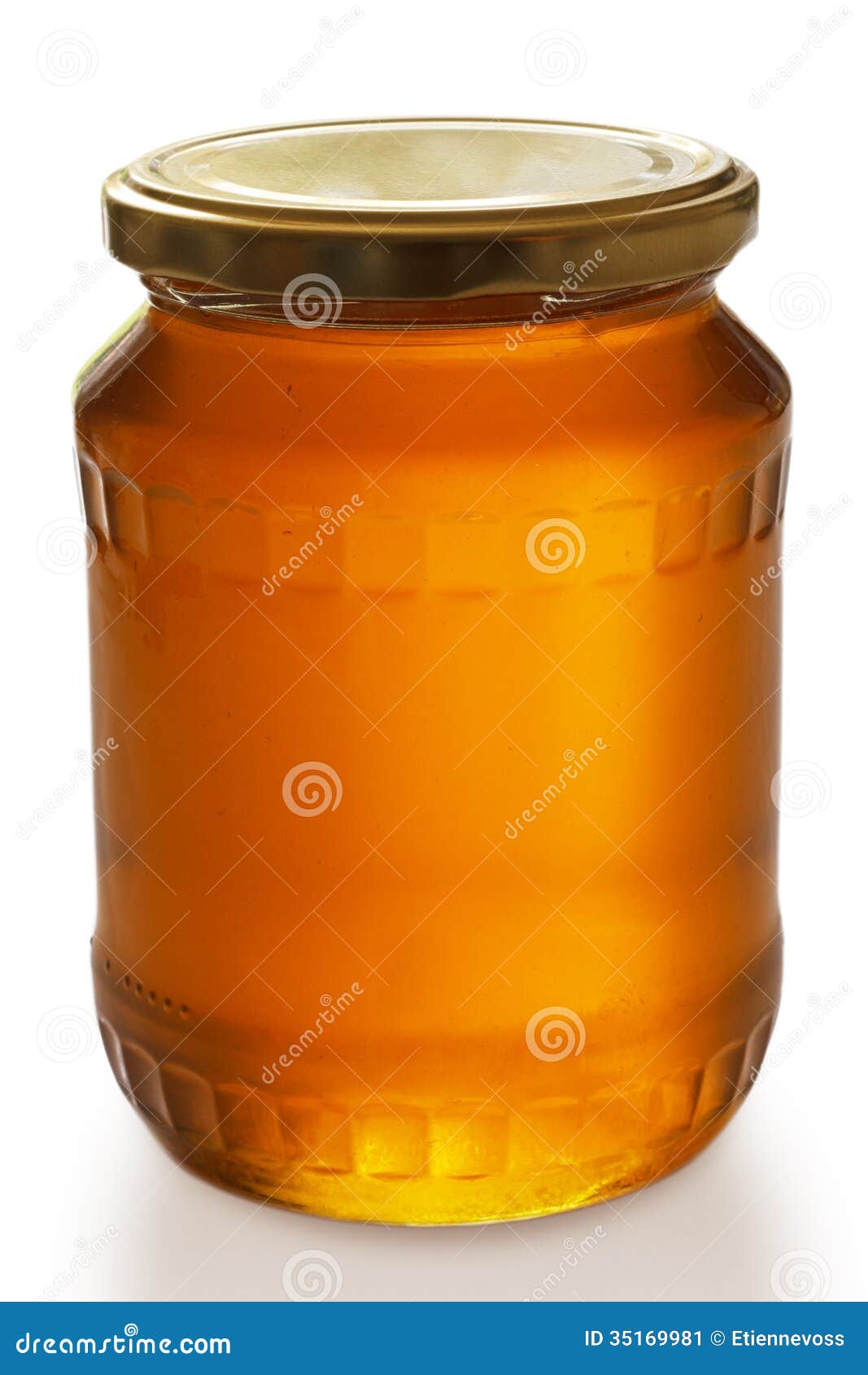 Closed jar of honey stock image. Image of single, glass - 35169981