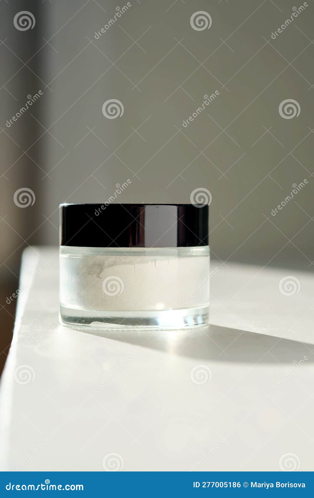 Closed Jar of Scrub-powder for the Face. Stock Photo - Image of powder ...
