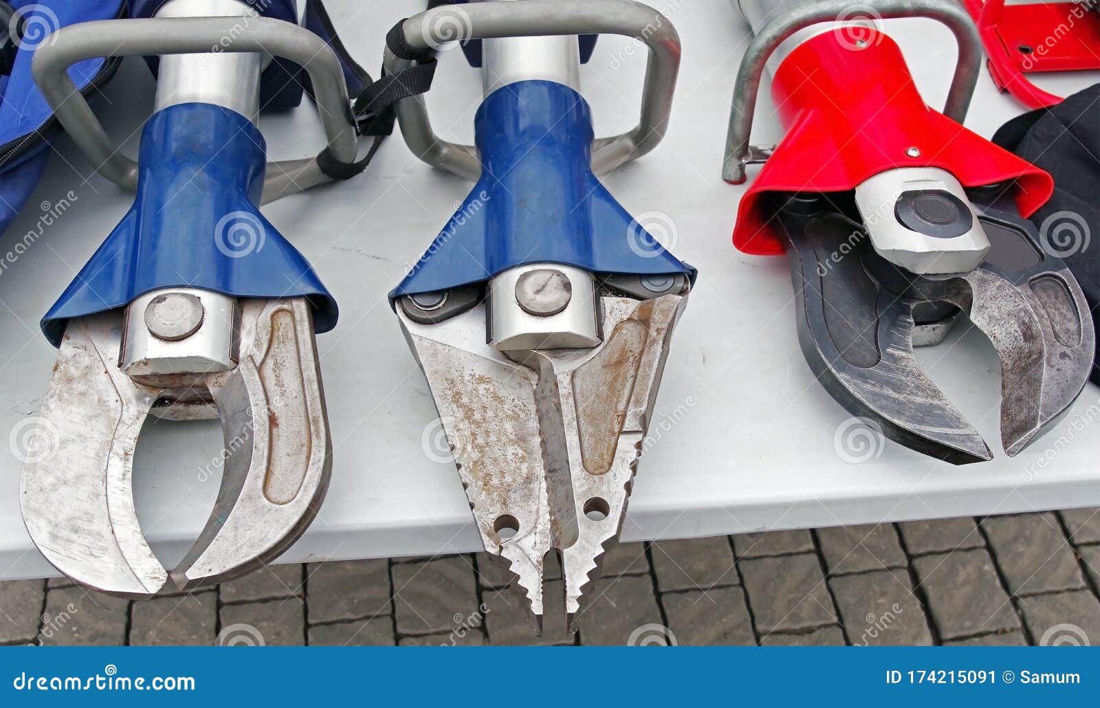 Closed Jaws Of A Mechanical Hydraulic Rescue Tools Royalty-Free Stock ...