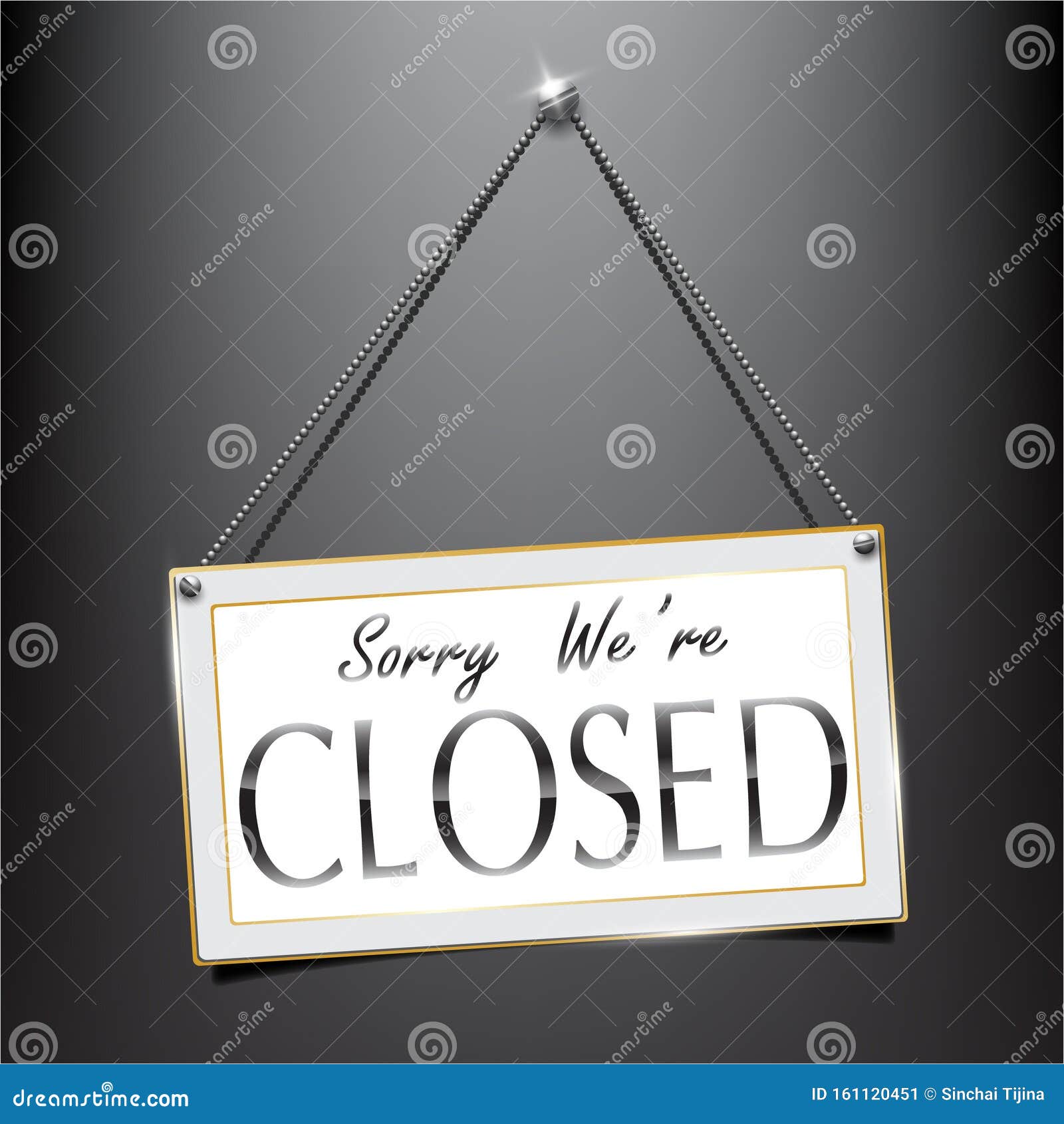 Closed Label Sign Bevel Style Stock Illustration - Illustration of ...