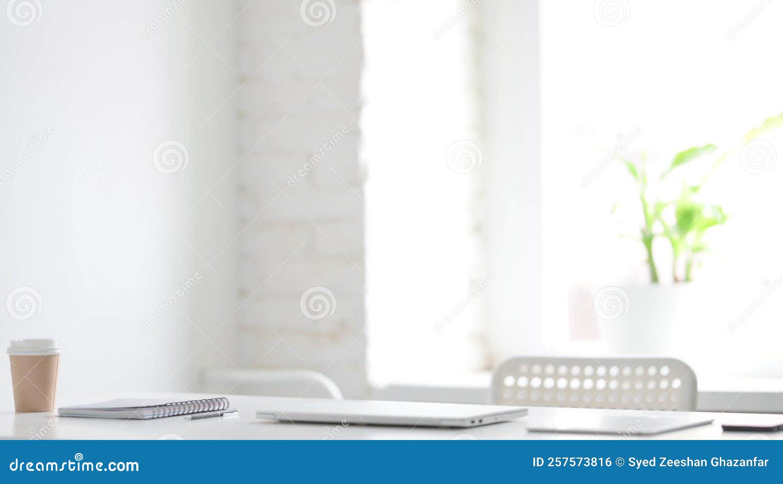 Closed Laptop on Desk after Work Stock Photo - Image of finishing ...
