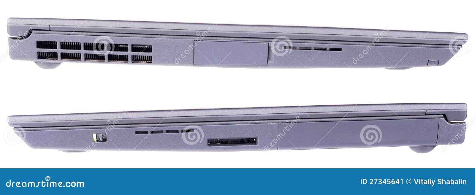 Closed laptop side views stock image. Image of notebook - 27345641