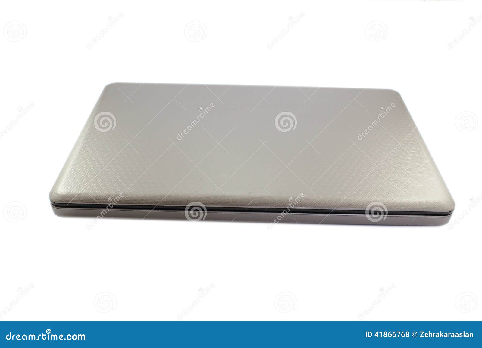 Closed Laptop on the White Table Stock Photo - Image of blue ...