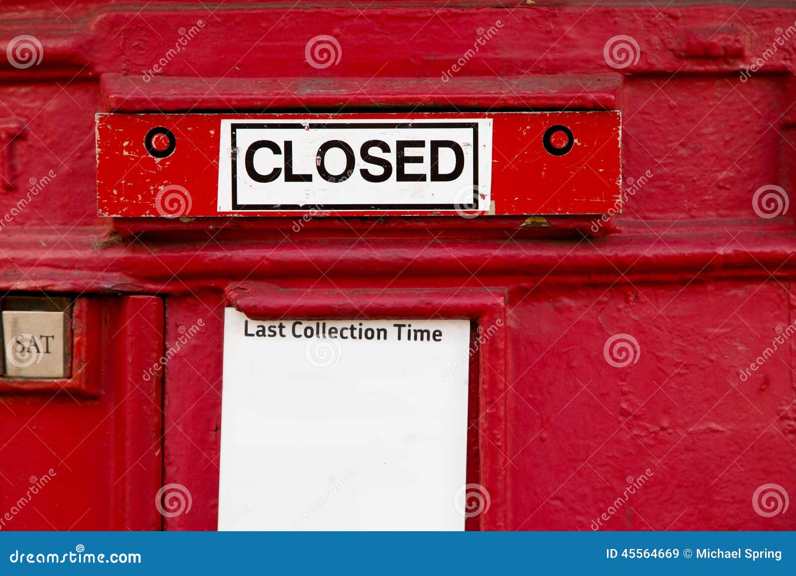 Closed letterbox. stock image. Image of post, service - 45564669