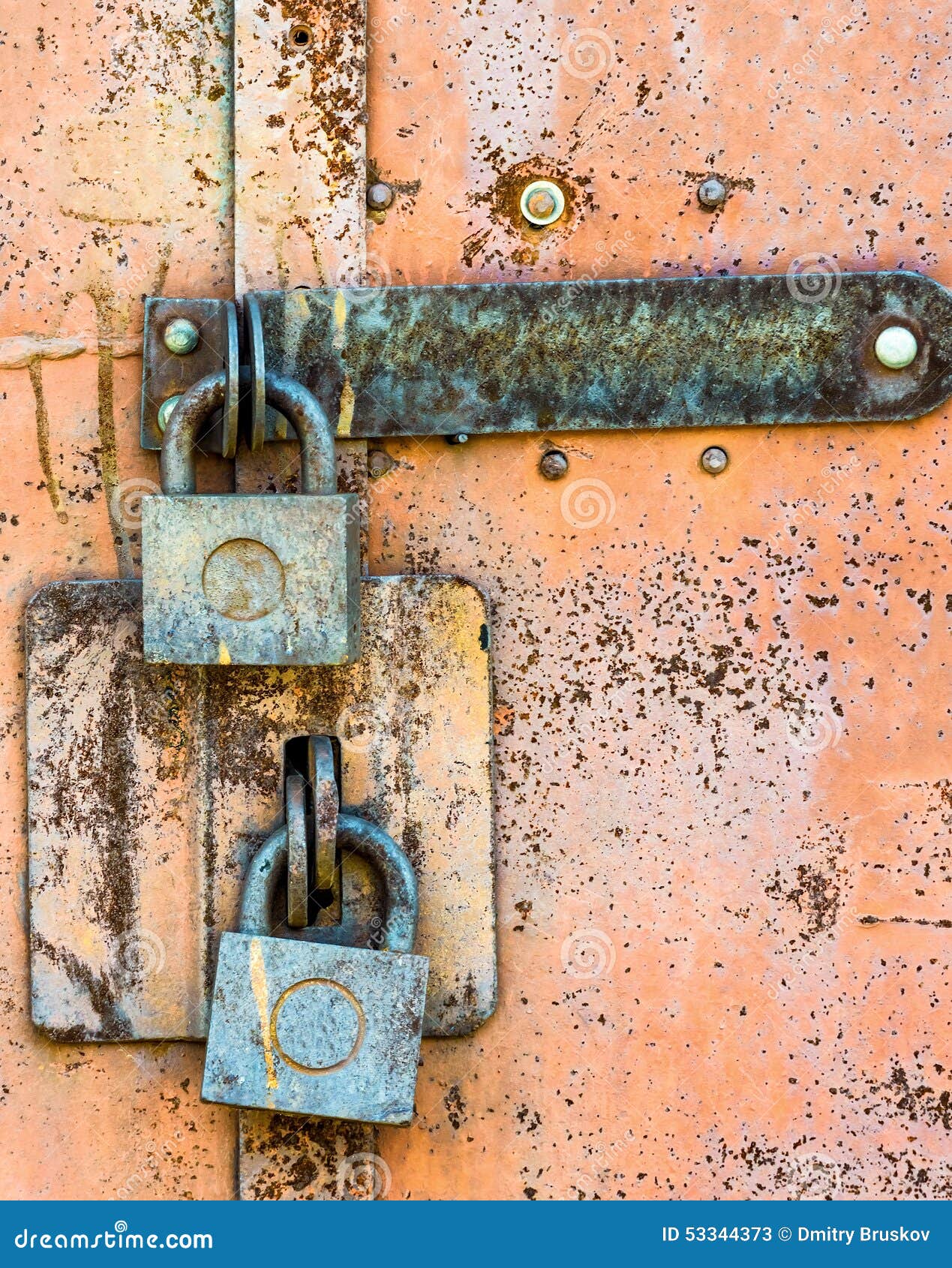 Closed Lock on the Door Rusty Stock Image - Image of antique, private ...