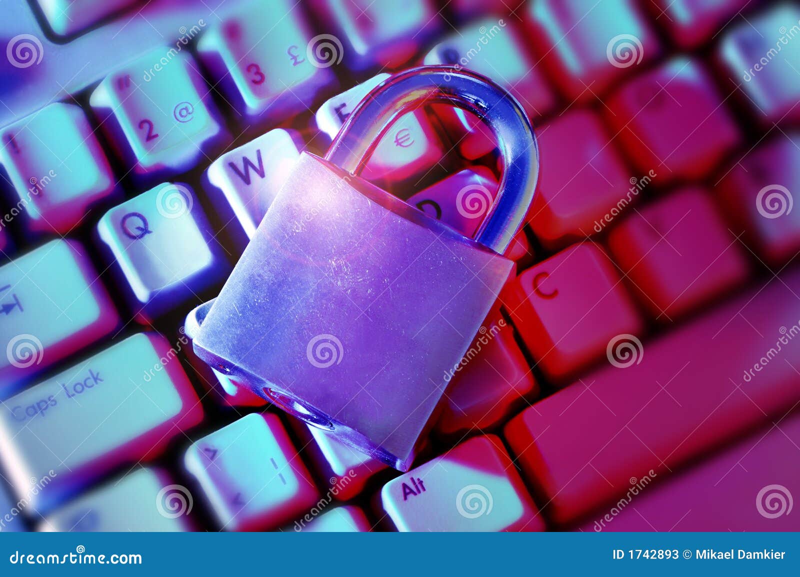 A Closed Lock on a Keyboard Stock Image - Image of spyware, firewall ...