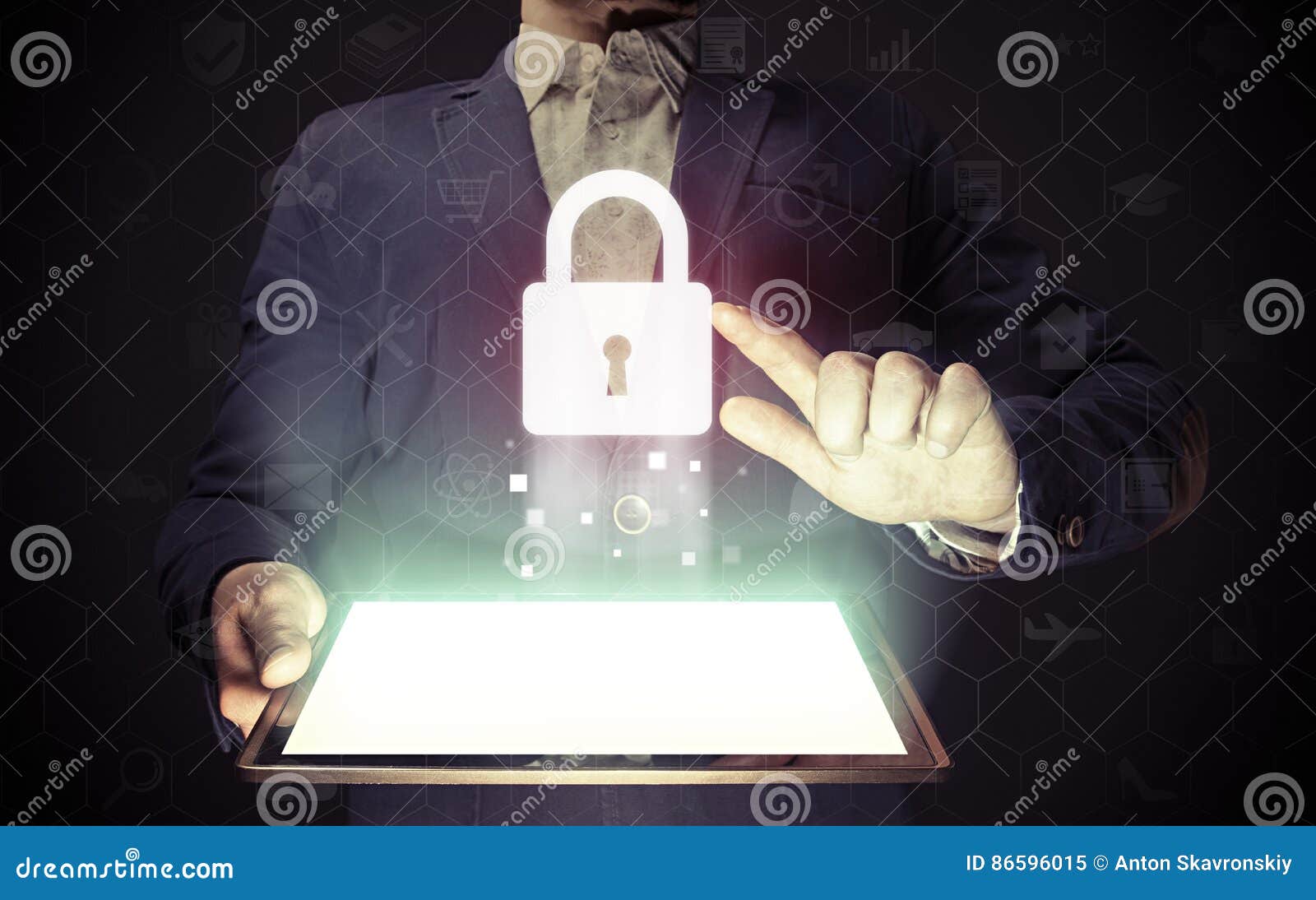 Closed Lock, Security Concept Stock Image - Image of data, guard: 86596015