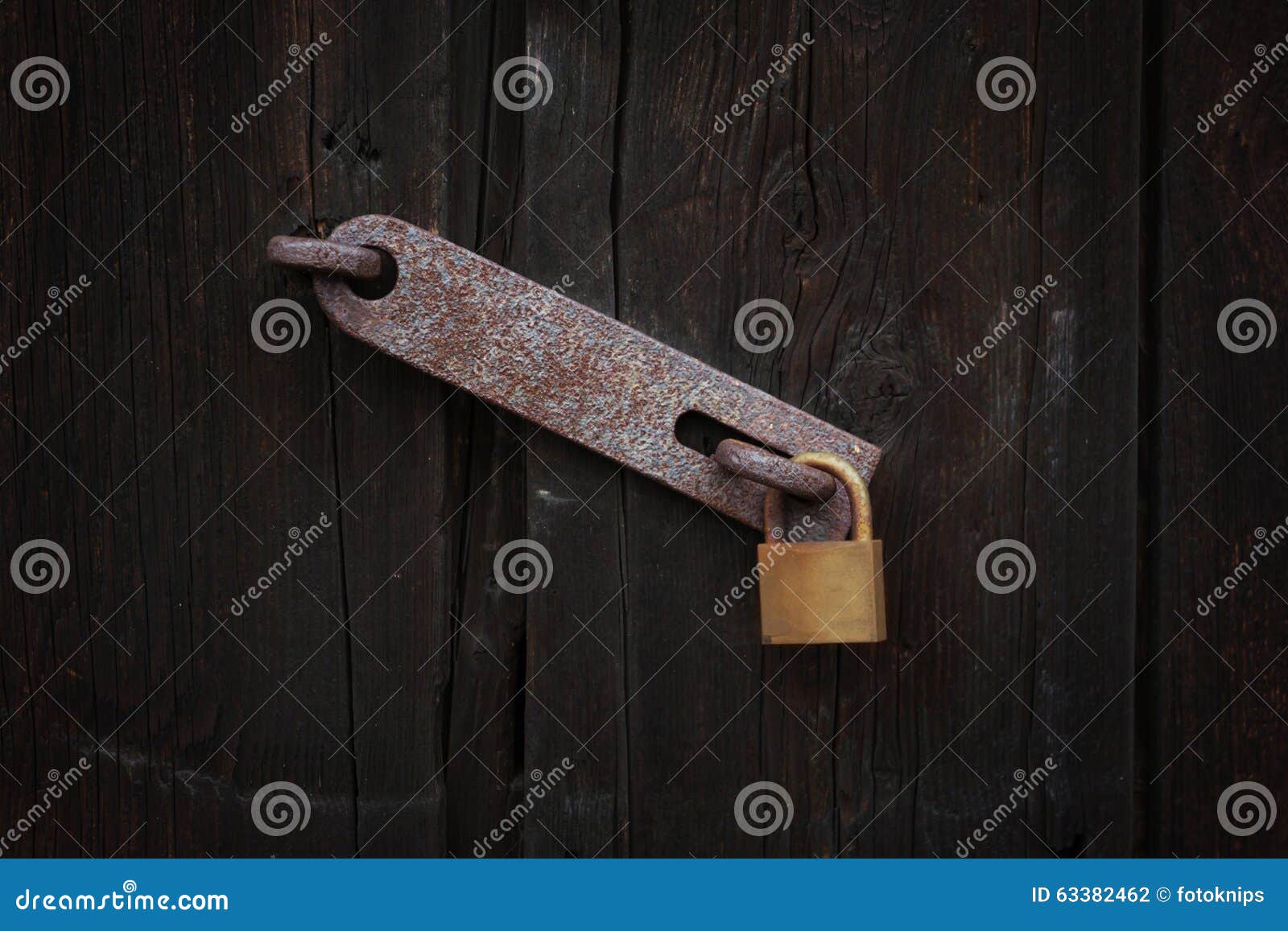 Closed, Lock on Wooden Door Stock Photo - Image of door, latch: 63382462