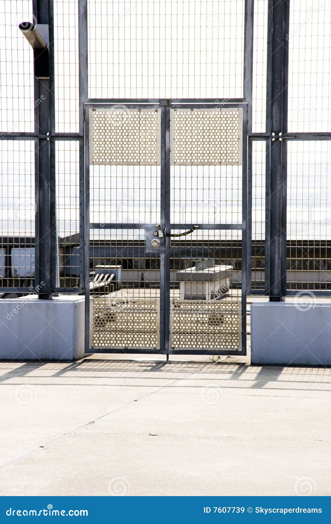 Closed and locked gates stock image. Image of frame, barrier - 7607739