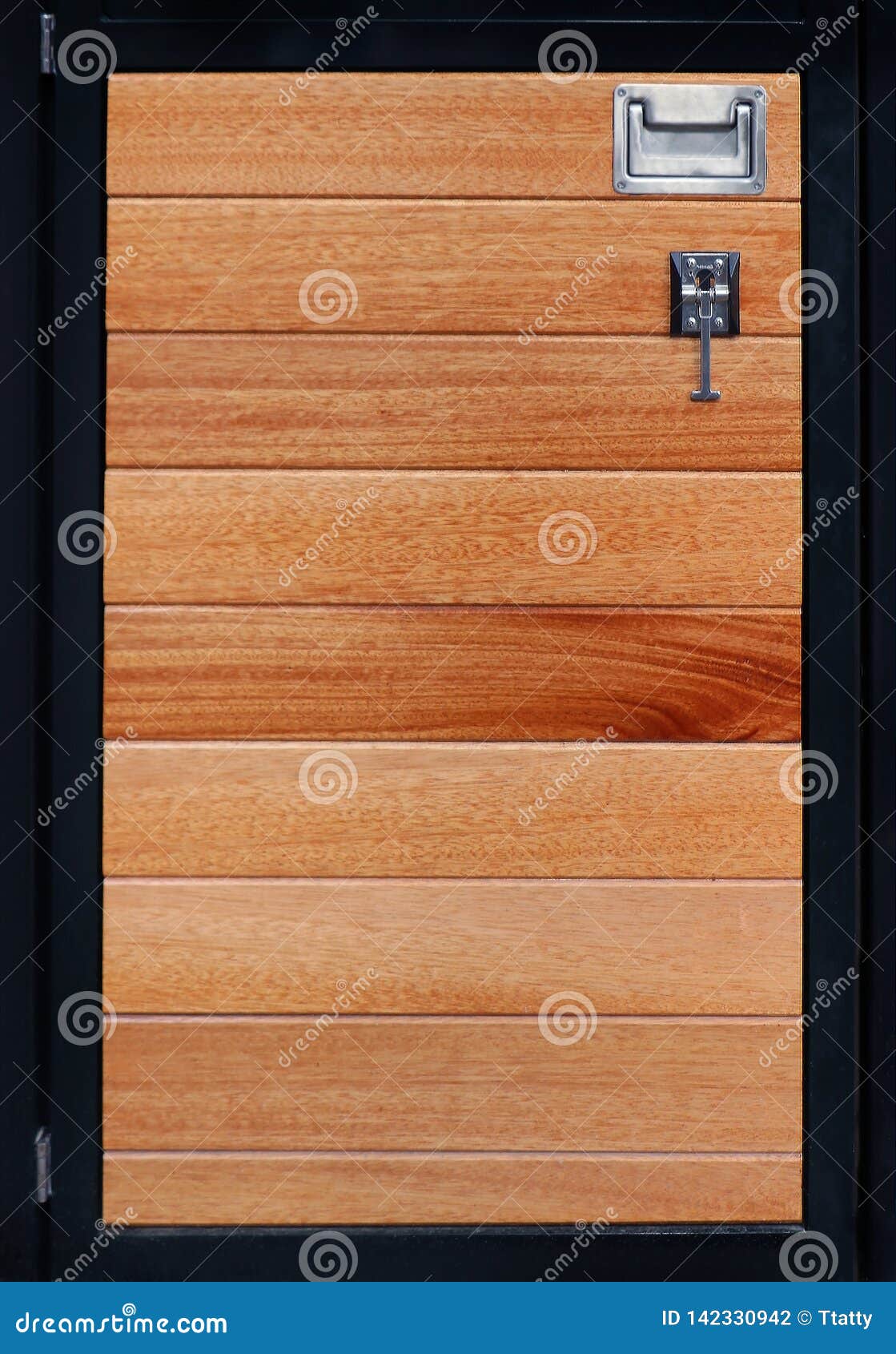 Closed Locker with Wooden Door Stock Photo - Image of wood, closed ...