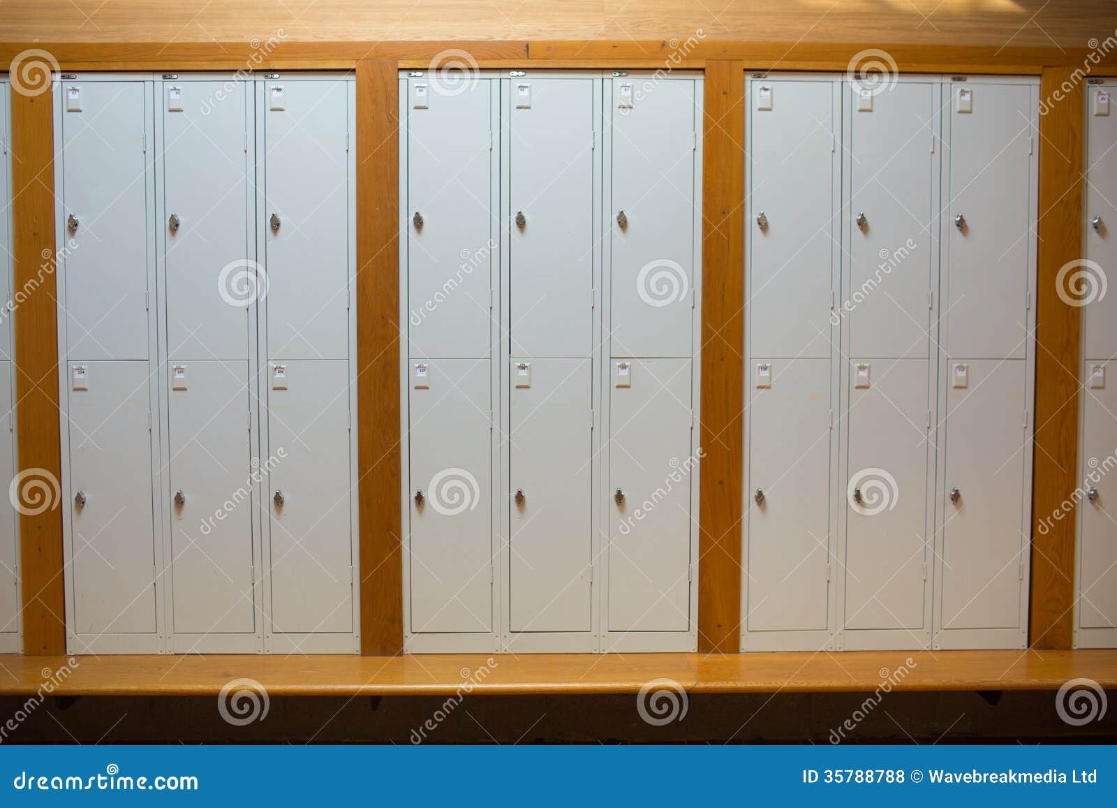 Closed Lockers in a Row at the College Stock Photo - Image of office ...