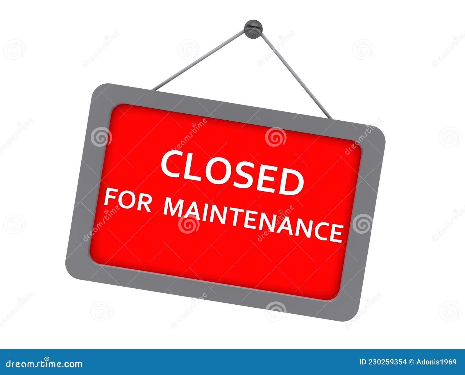 Closed For Maintenance Sign Or Stamp Vector Illustration ...