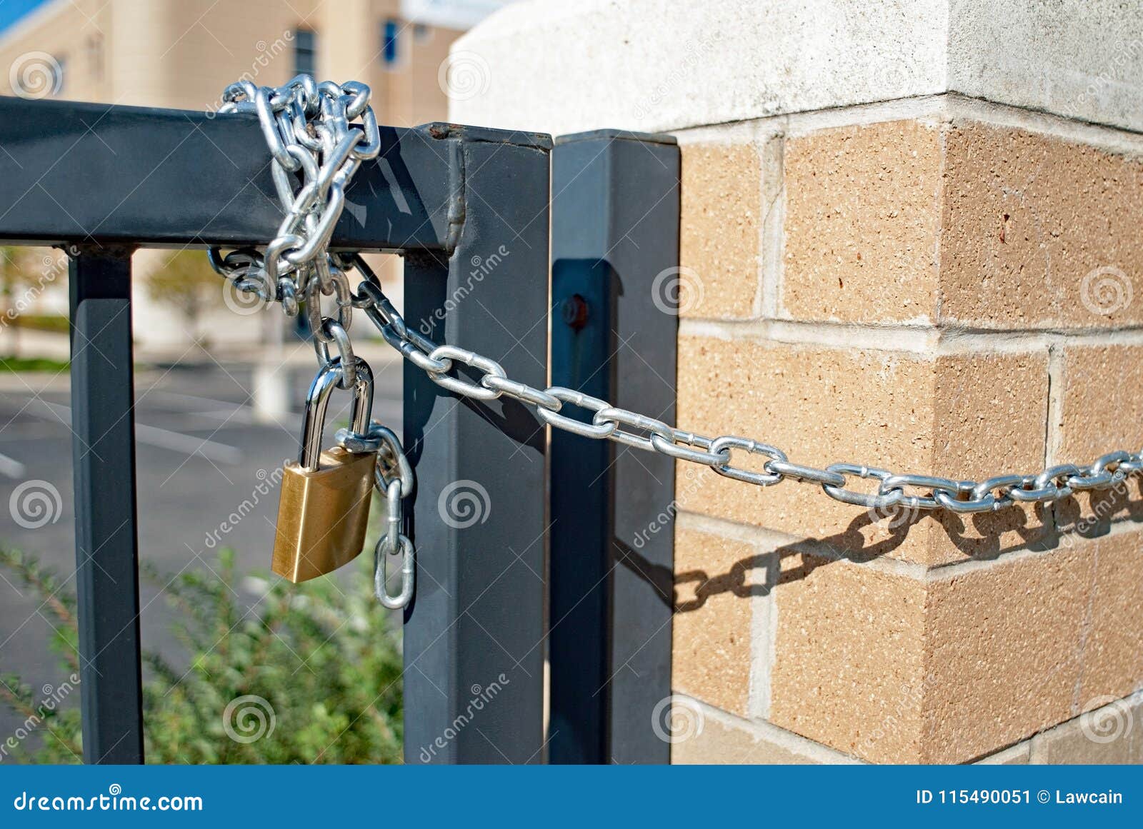 Padlock Locked Gate stock image. Image of barred, isolate - 115490051