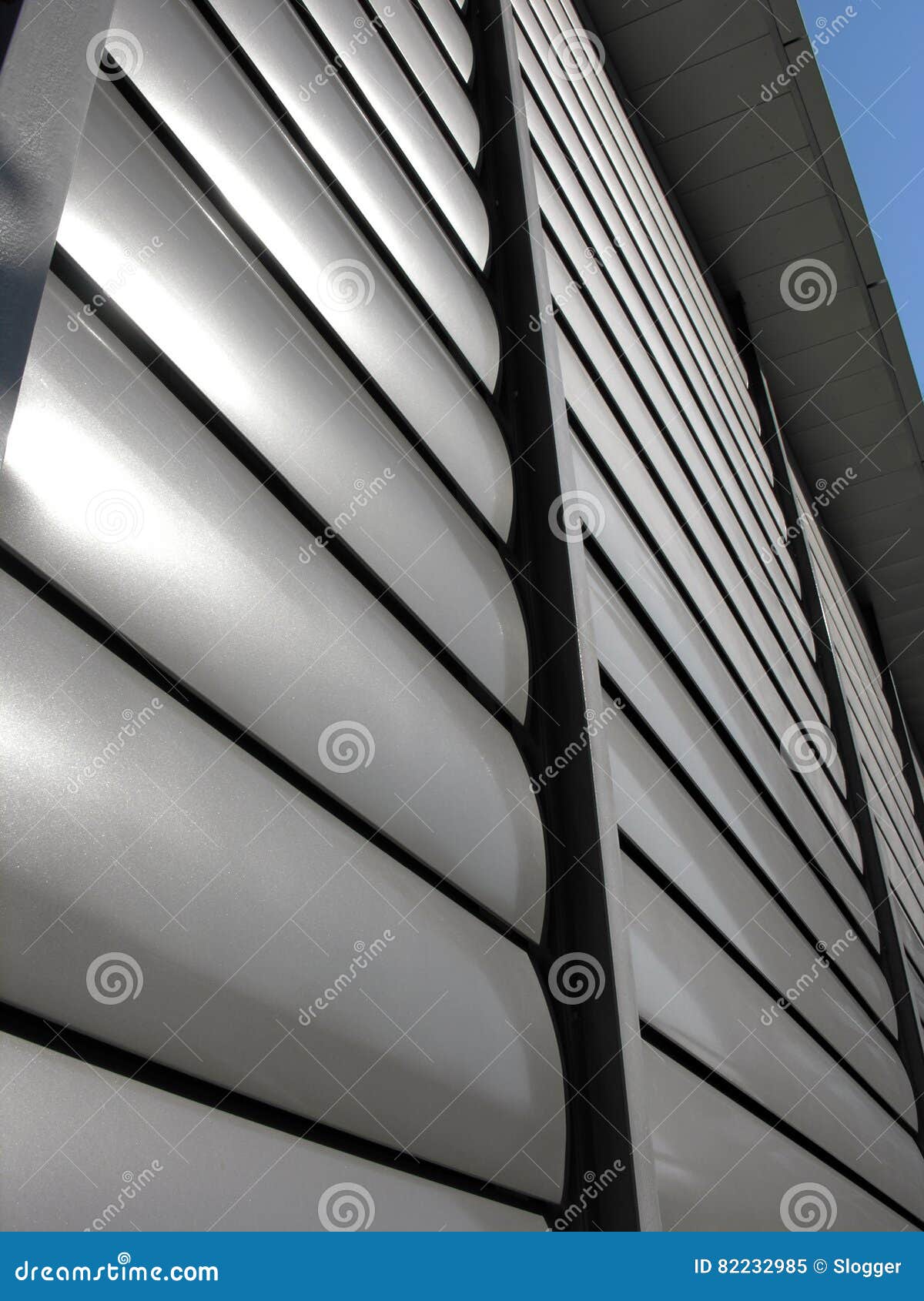 Closed Metallic Window Shutter at the Office Building Stock Image ...