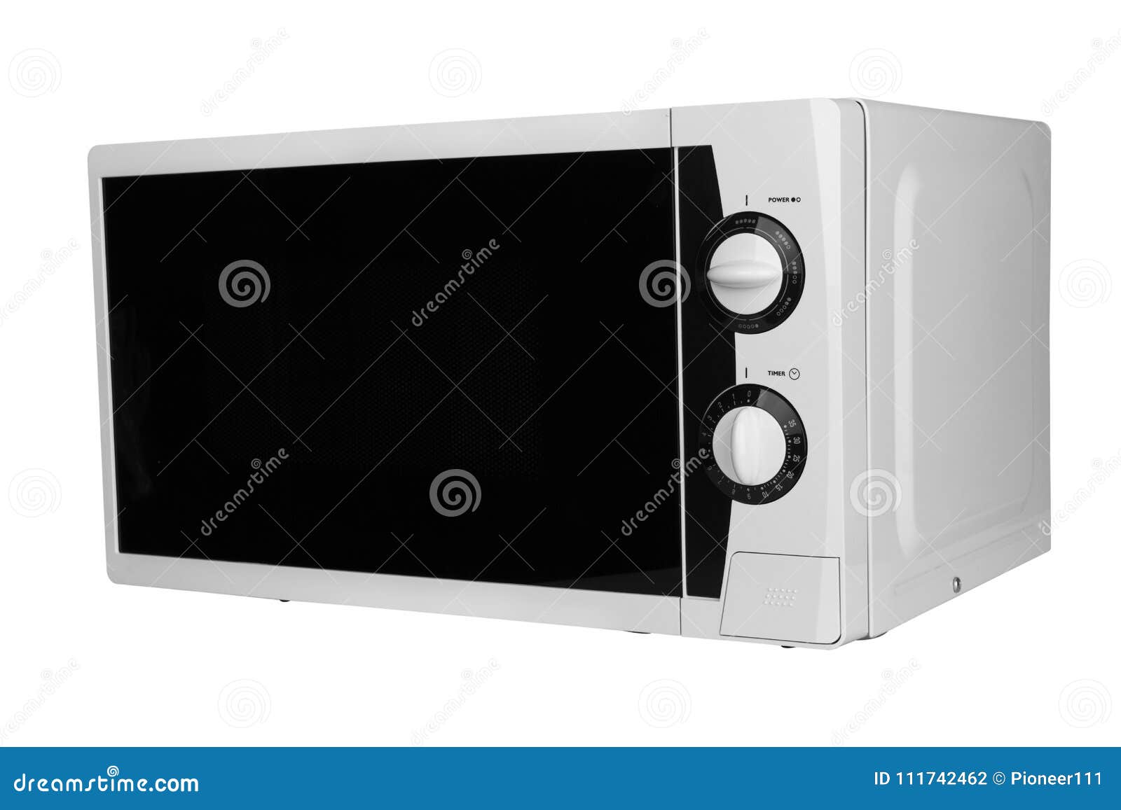 Closed microwave isolated stock photo. Image of warm - 111742462