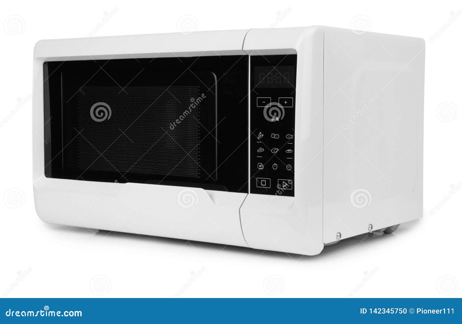 Closed microwave isolated stock photo. Image of metal - 142345750