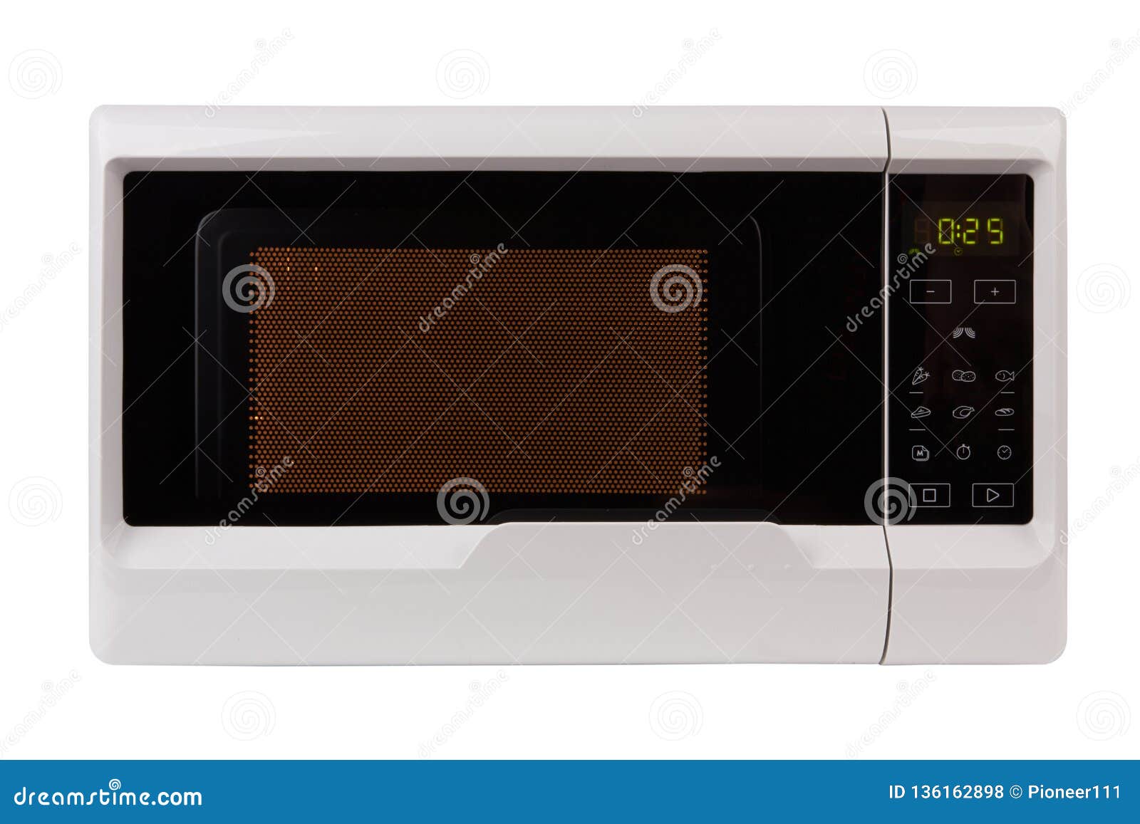 Closed microwave isolated stock photo. Image of steel - 136162898