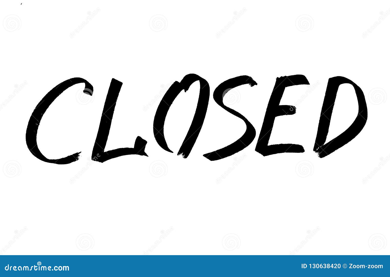 Closed - Modern Calligraphy Stock Illustration - Illustration of modern ...