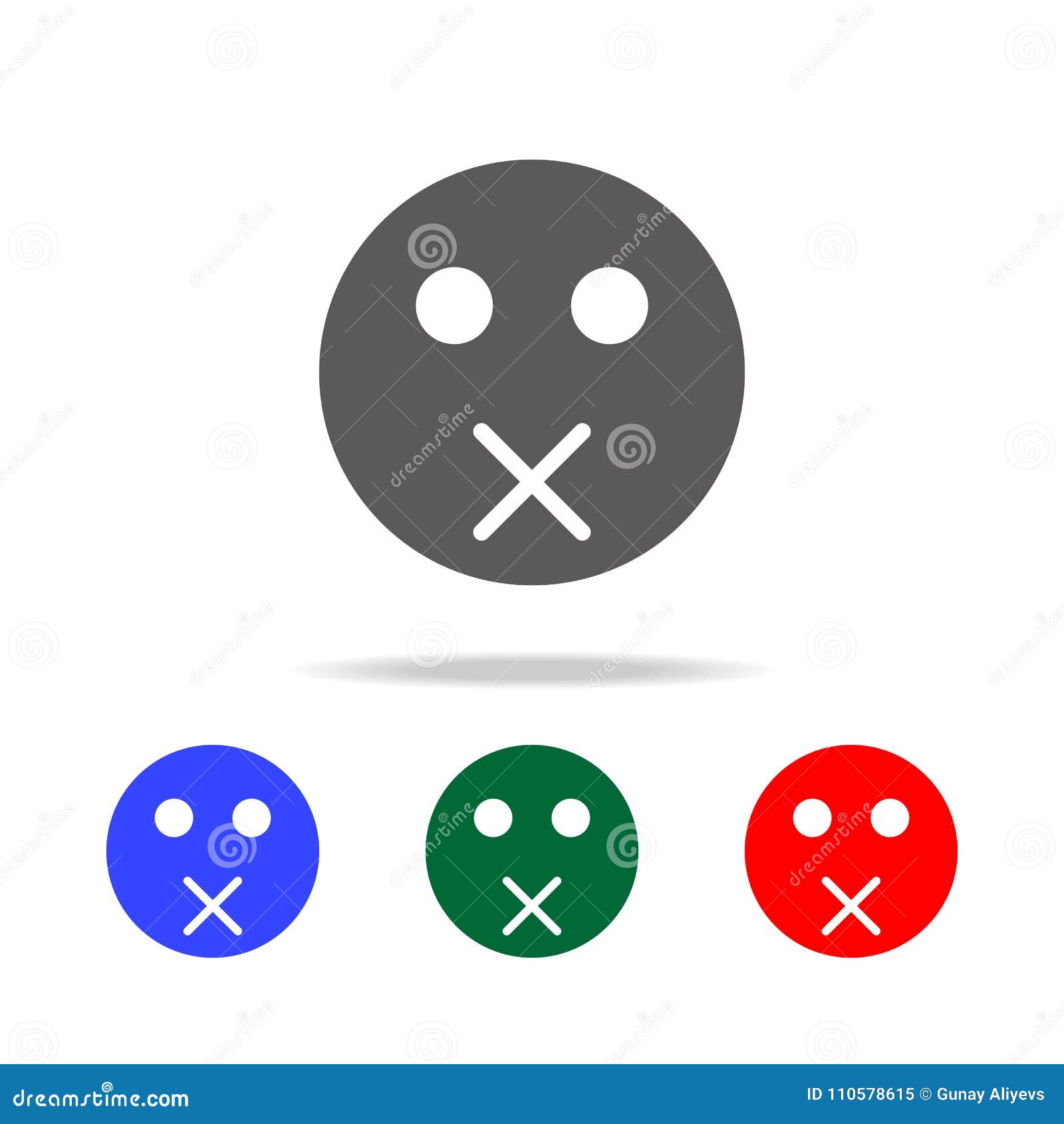 Closed Mouth Face Icon. Elements in Multi Colored Icons for Mobile ...