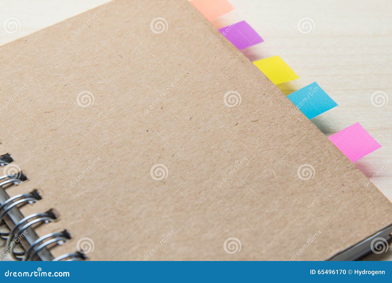 Closed Notebook with Colourful Sticker Note Stock Photo - Image of ...