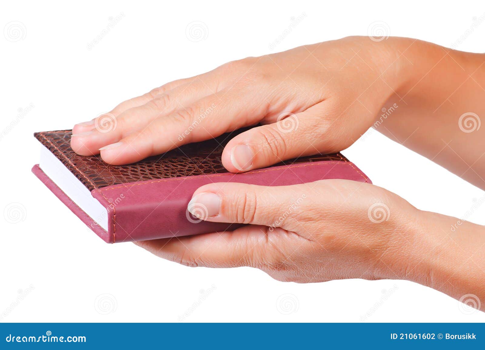 Closed Notebook in the Hands Stock Photo - Image of book, notebook ...