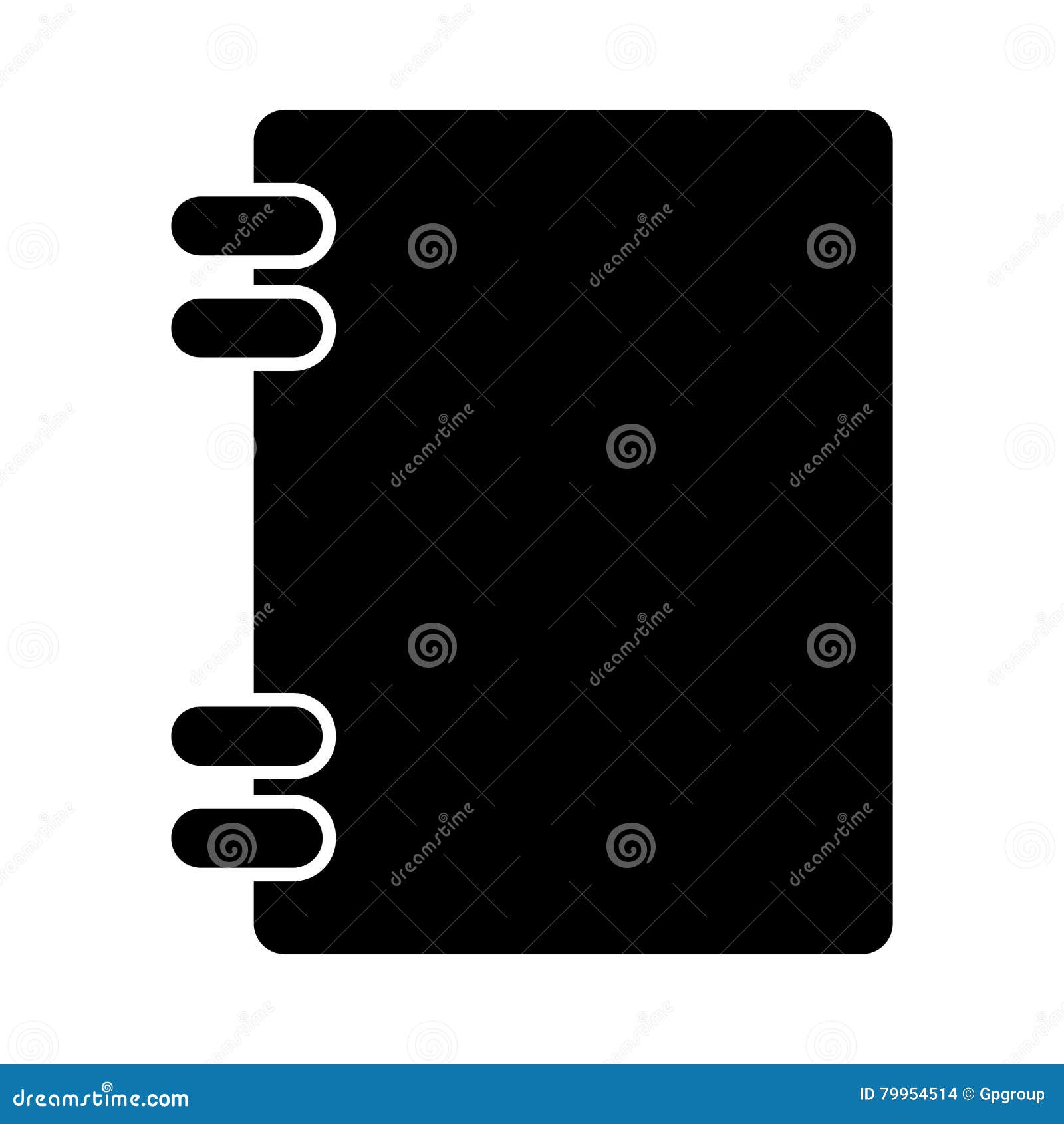 Closed notebook icon stock vector. Illustration of clean - 79954514