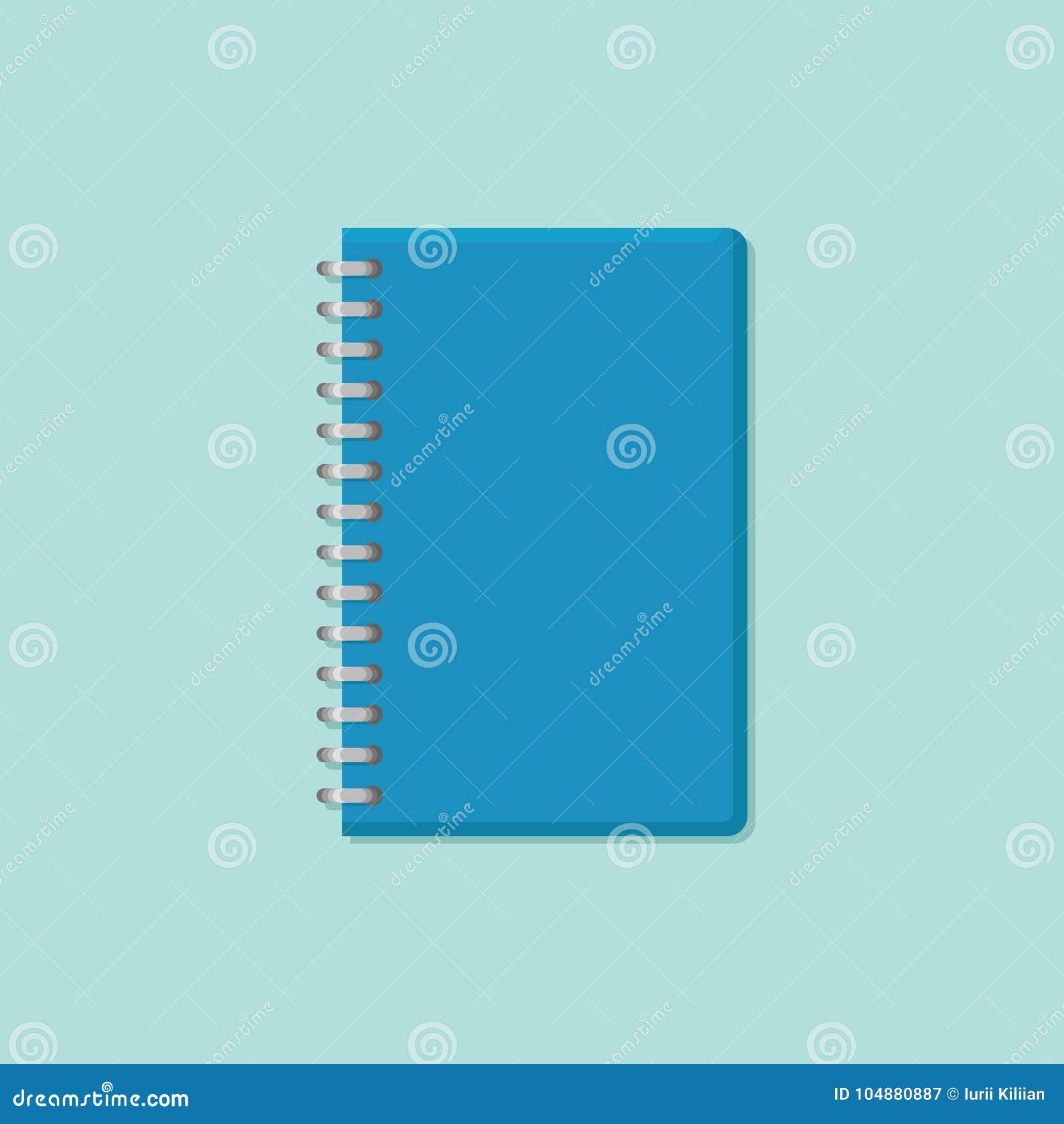 Closed Notebook Flat Style Icon. Vector Illustration. Stock Vector ...