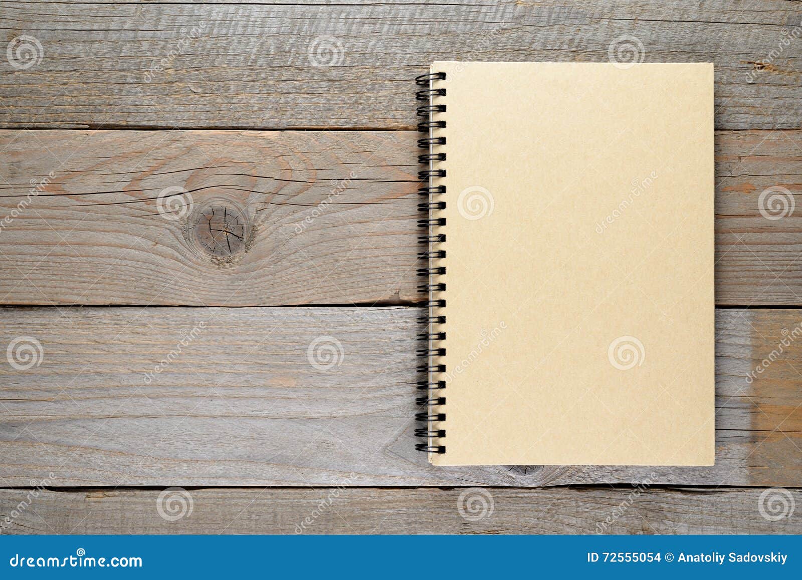 Closed notepad on table stock photo. Image of copy, wood - 72555054