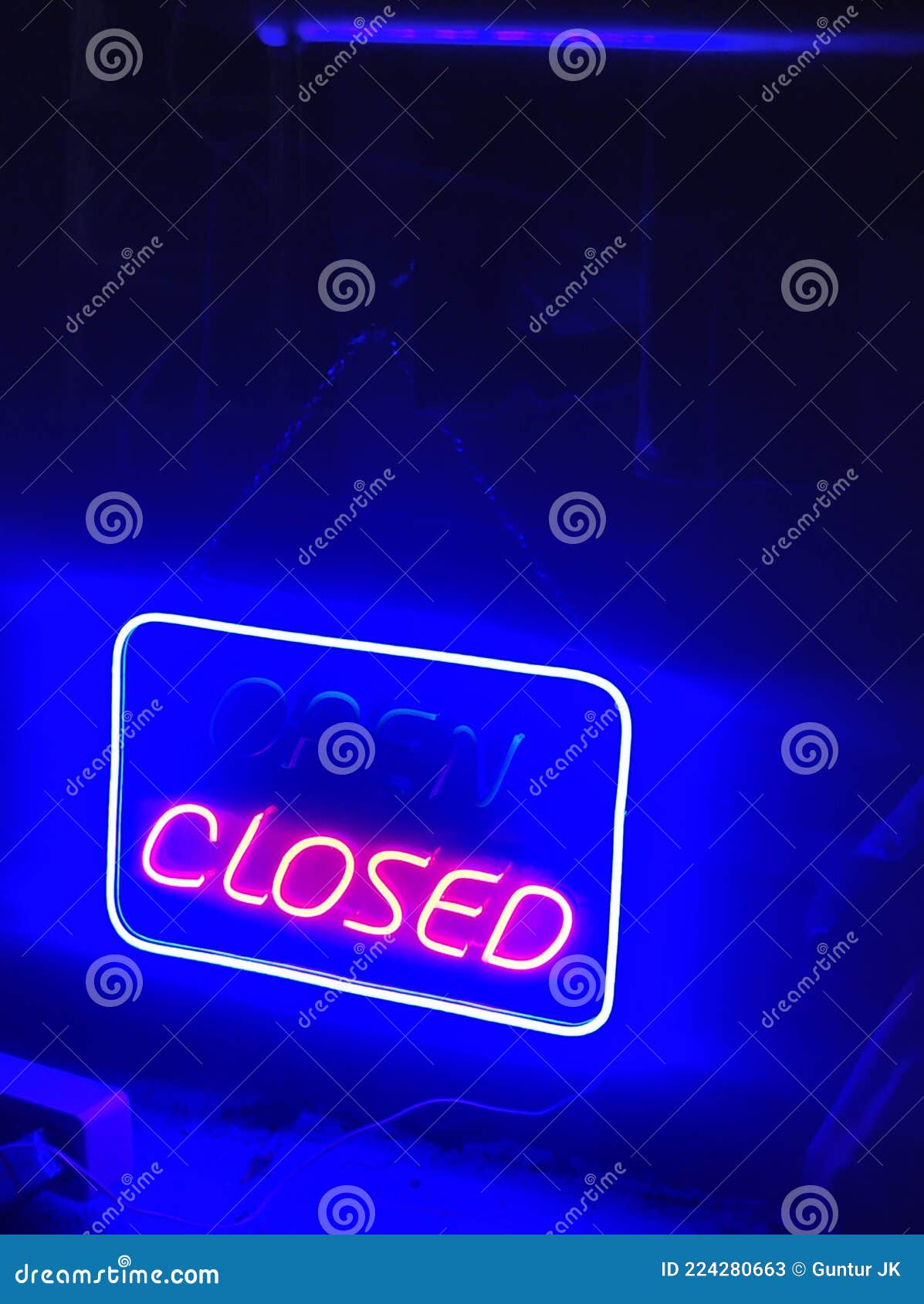 Closed for Now stock image. Image of neon, flex, neonflex - 224280663