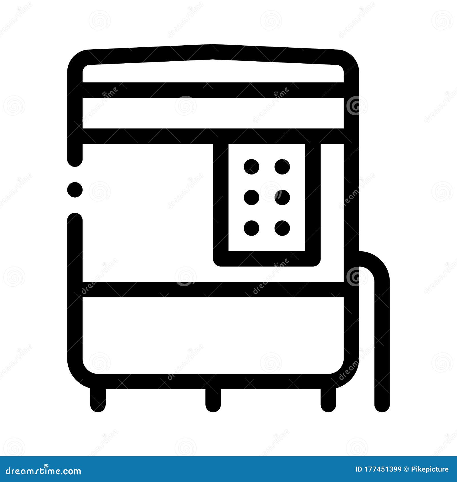 Closed Oven with Timer Icon Vector Outline Illustration Stock Vector ...