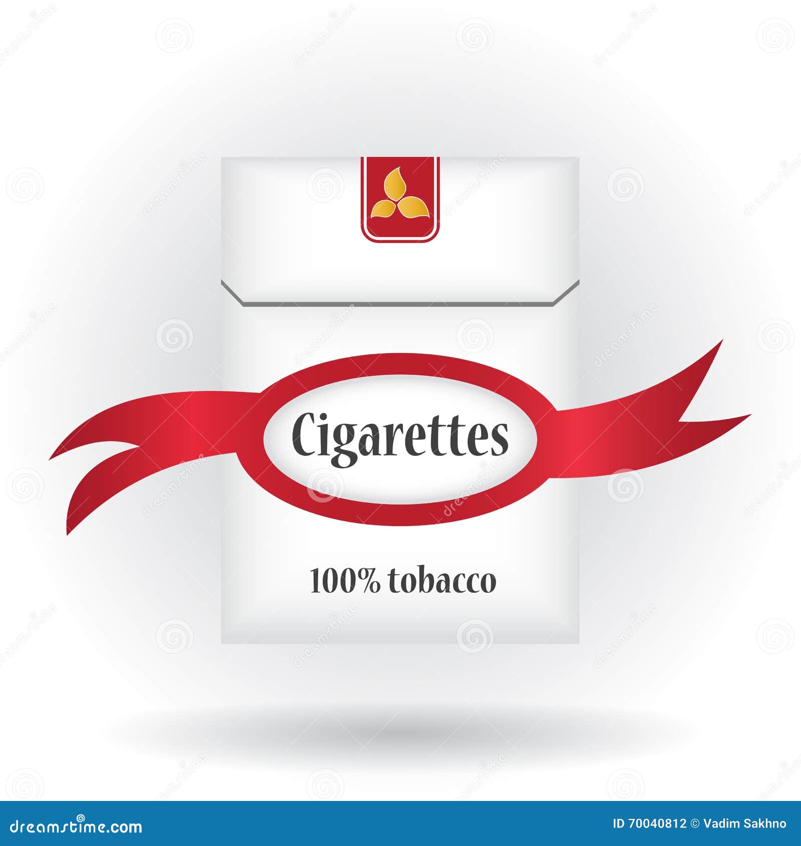 Closed Pack of Cigarettes. Cigarettes Pack Icon. Cigarettes Pack with ...