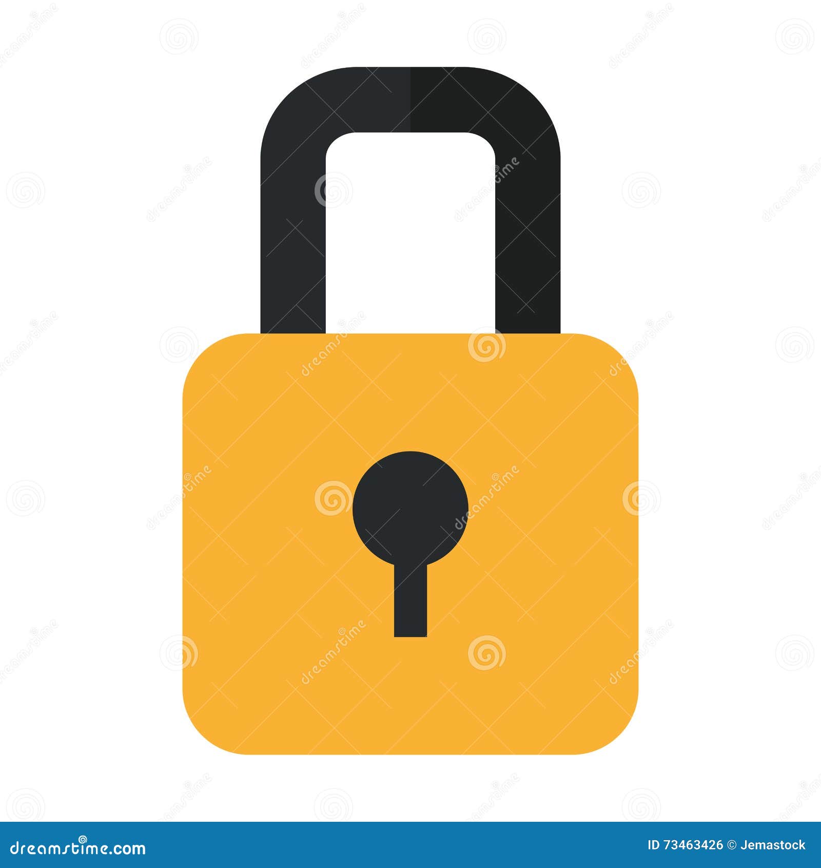 Closed padlock icon stock illustration. Illustration of website - 73463426