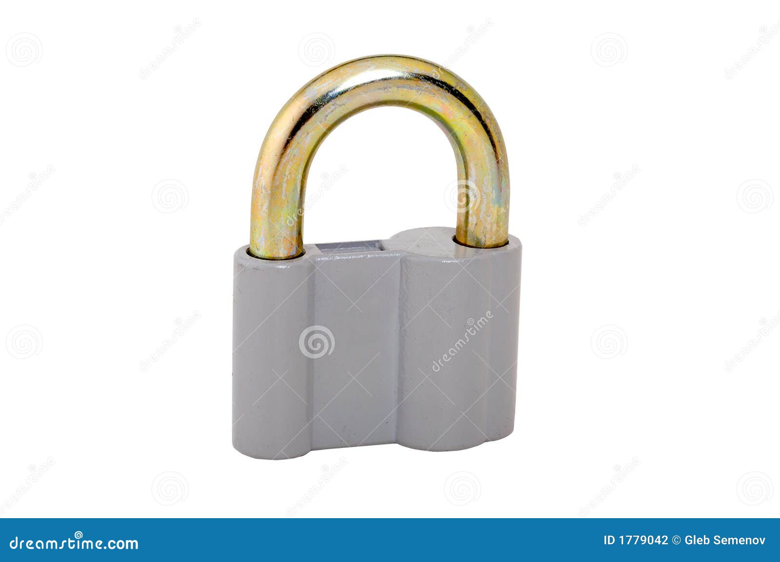 Closed Padlock Isolated on White Stock Photo - Image of whit, white ...