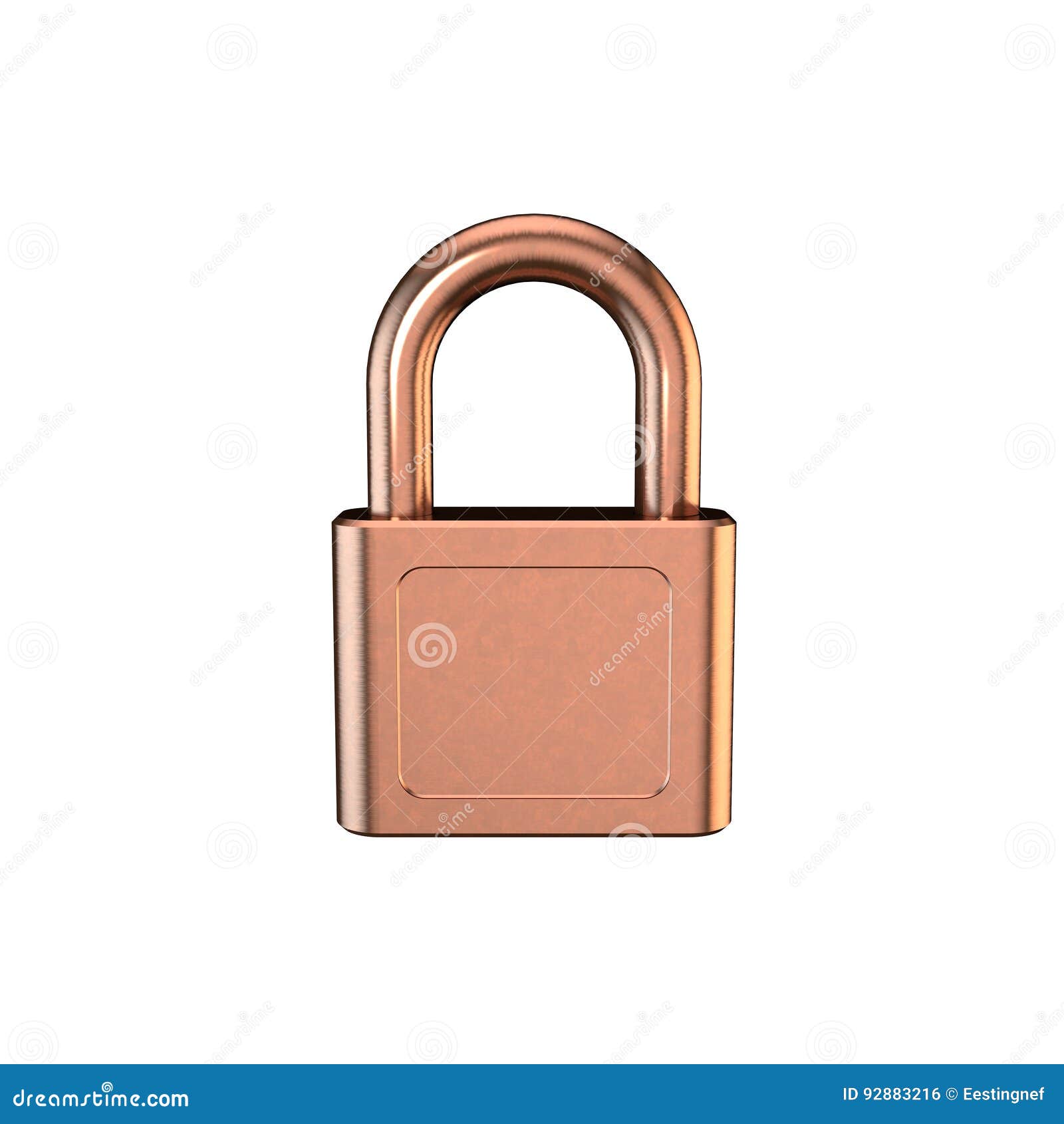 Closed Padlock.Isolated on White Background. 3D Rendering Illustration ...