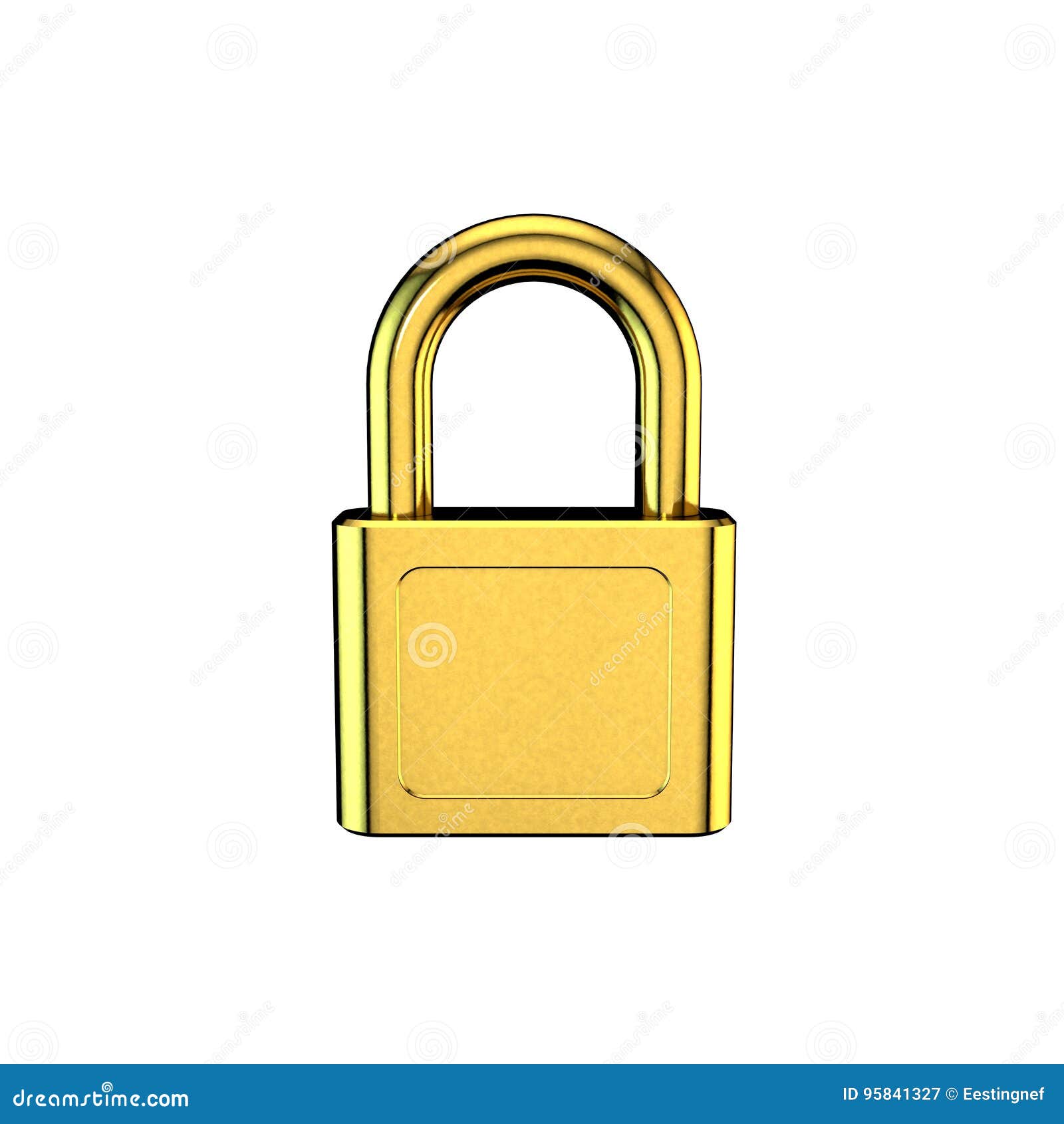Closed Padlock.Isolated on White Background Stock Illustration ...