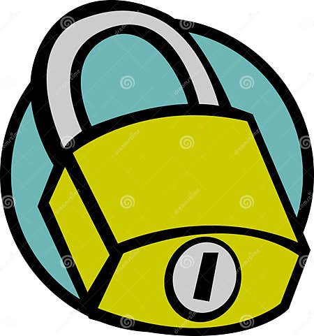 Closed Padlock Vector Illustration Stock Vector - Illustration of ...