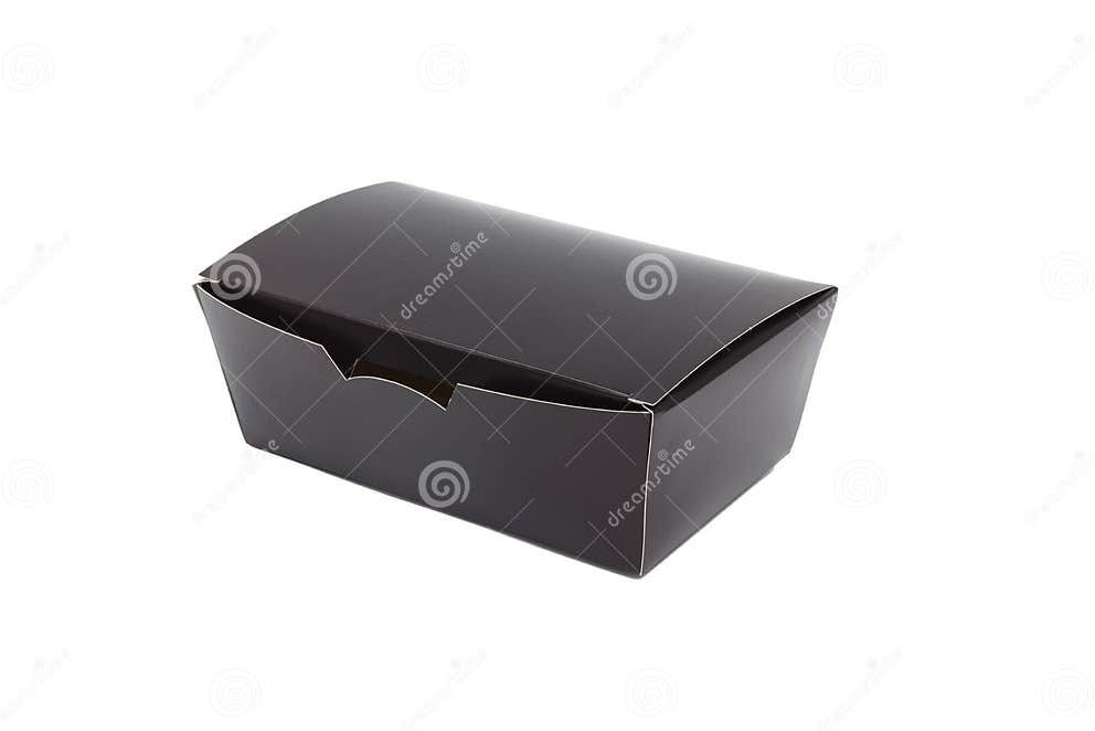 Closed Paper Black Box on a White Background Stock Image - Image of ...