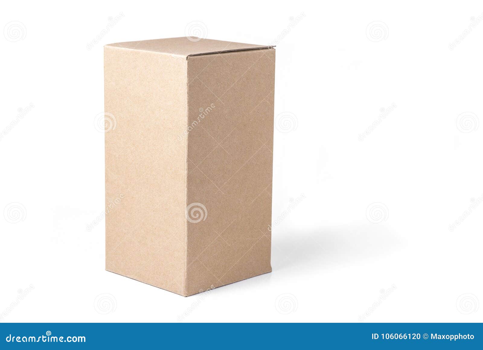 Closed Paper Box on the White Background. Stock Photo - Image of ...