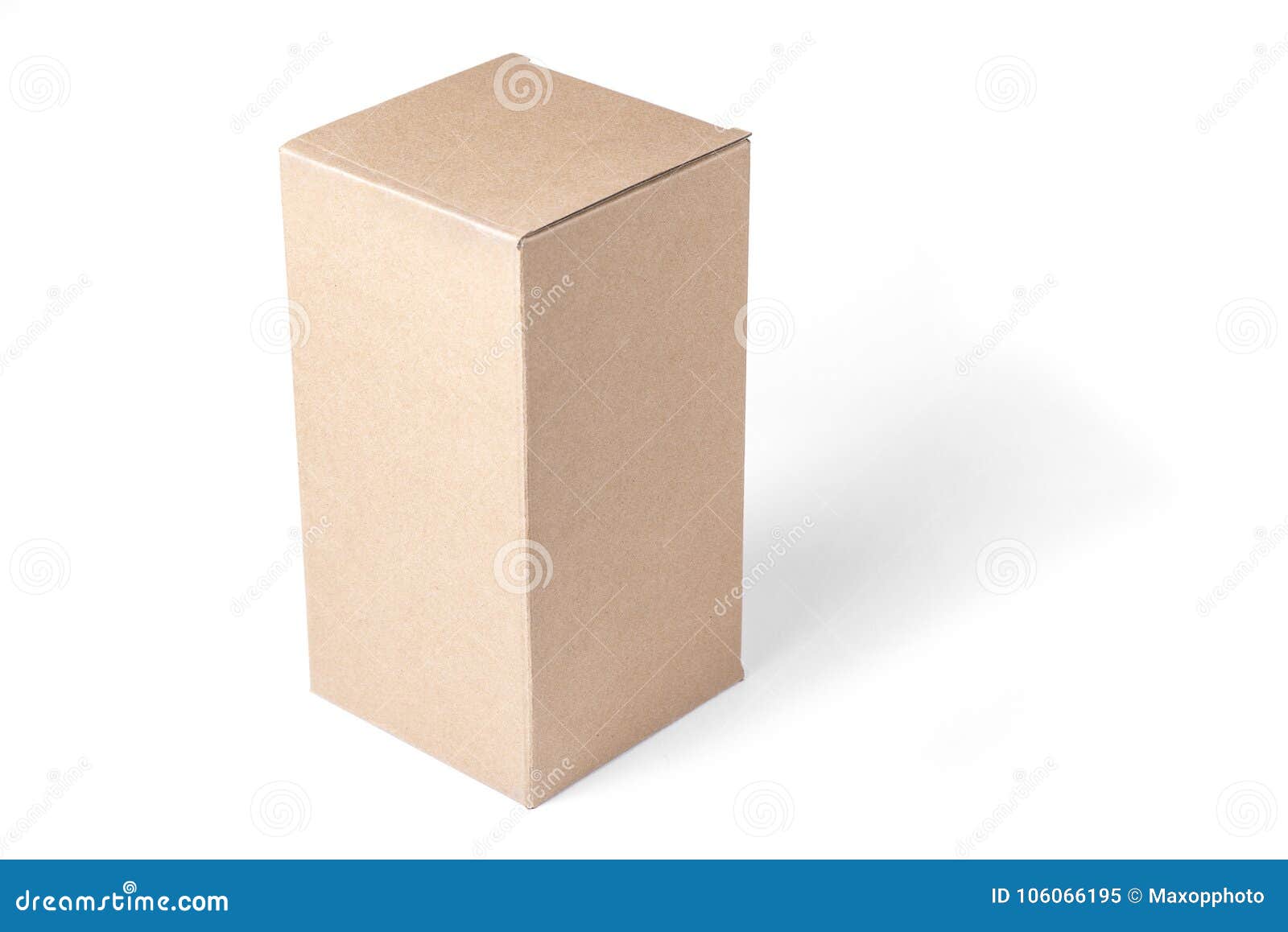 Closed Paper Box on the White Background. Stock Image - Image of ...